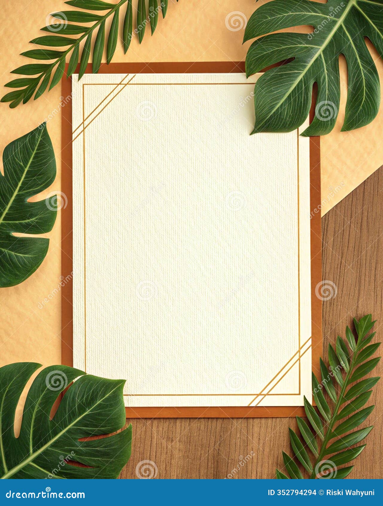 Minimalist Border Design With Paper Texture Stock Photo | CartoonDealer ...