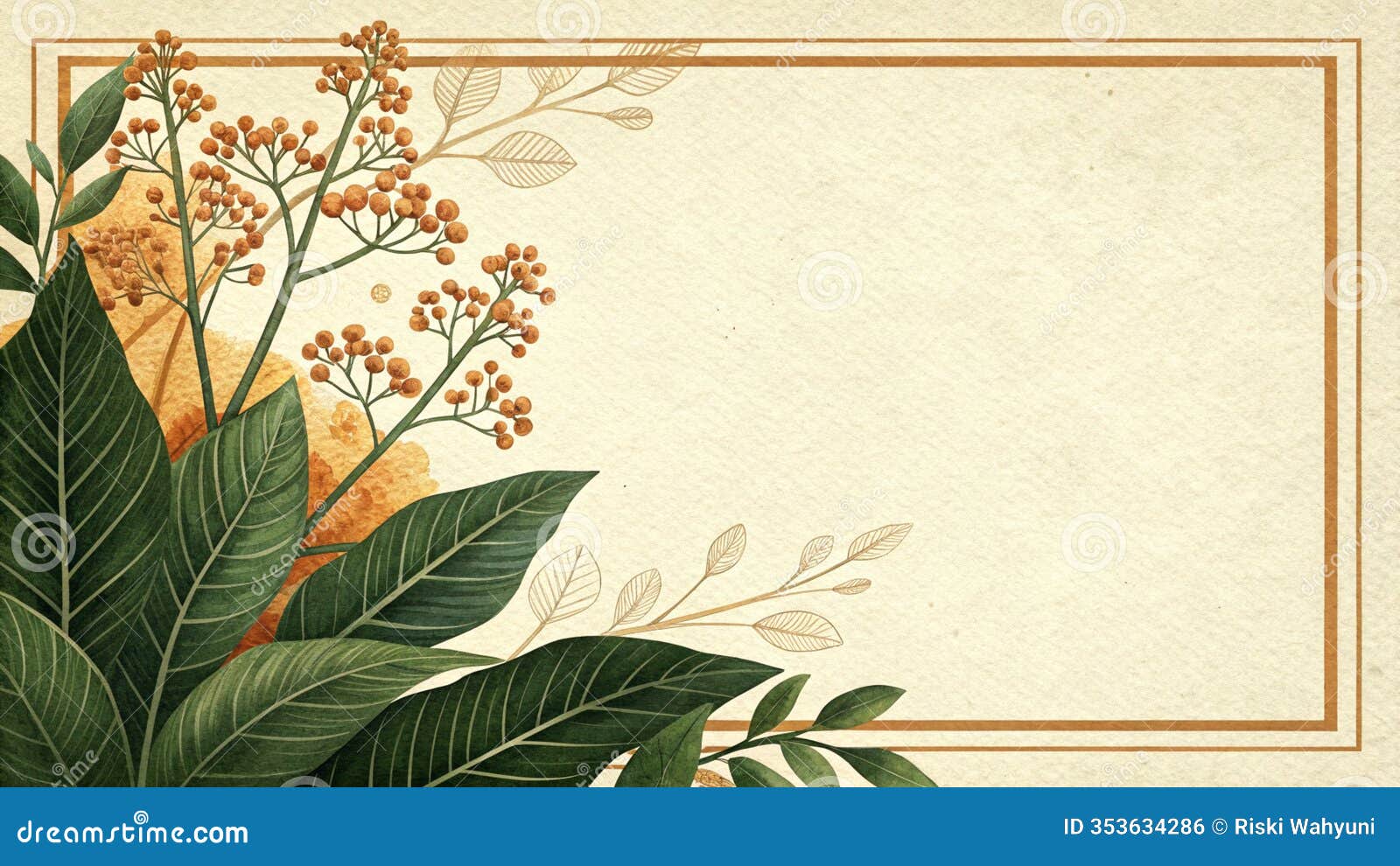 Minimalist Border Design with Paper Texture and Earth Tones Palette ...