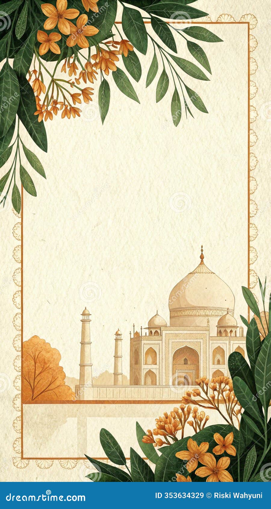 Minimalist Border Design with Paper Texture and Earth Tones Palette ...