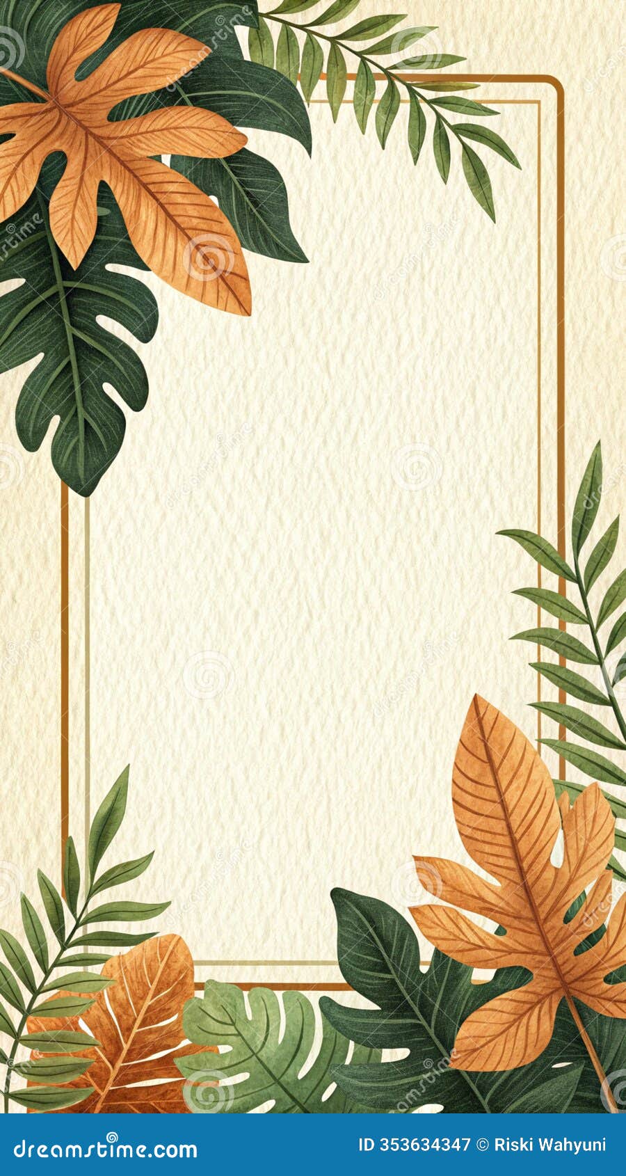 Minimalist Border Design with Paper Texture and Earth Tones Palette ...