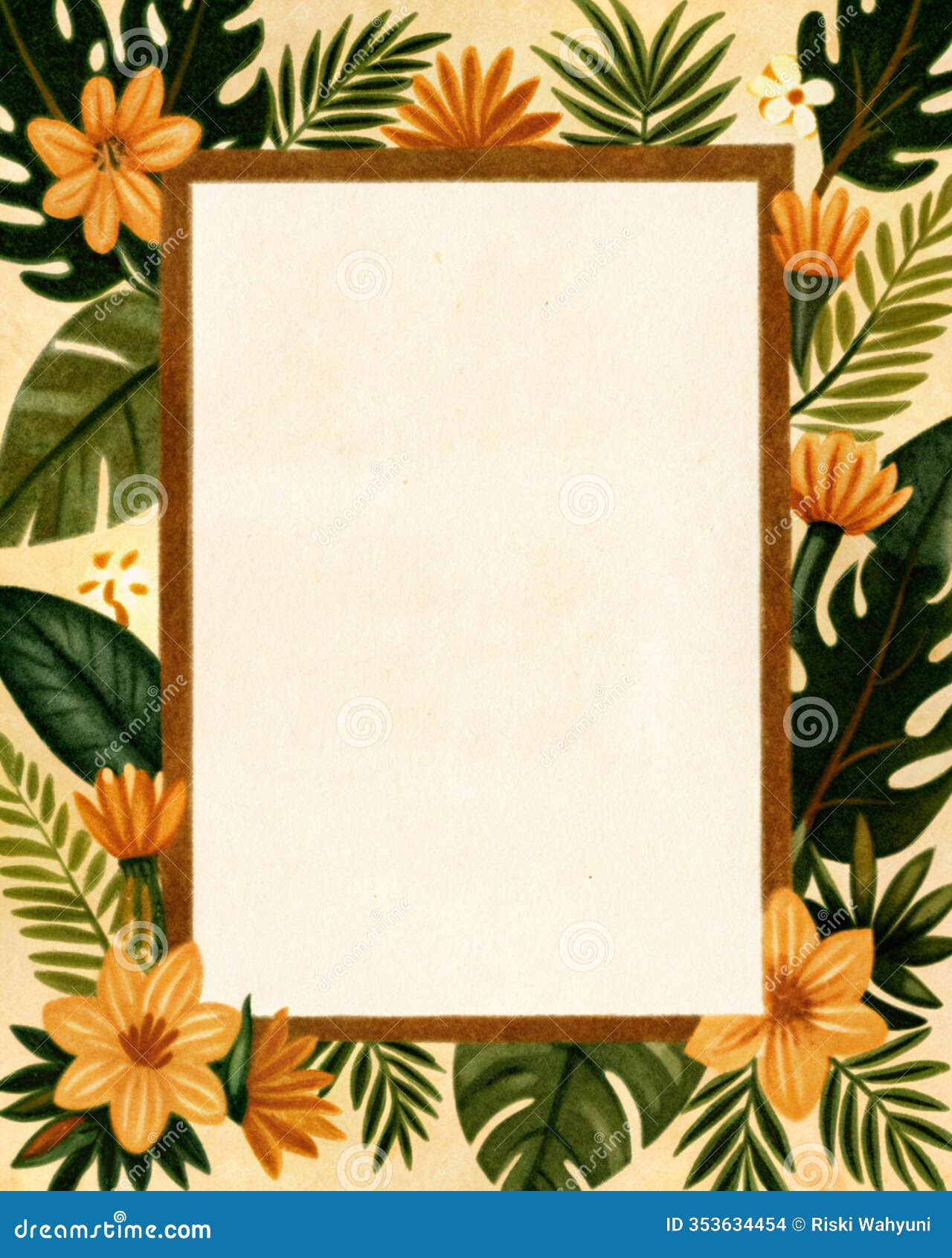 Minimalist Border Design with Paper Texture and Earth Tones Palette ...