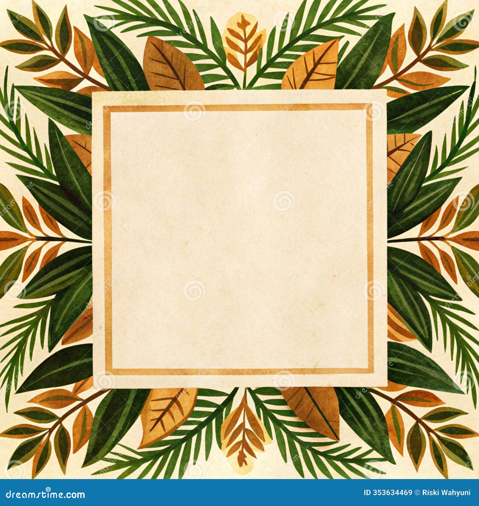 Minimalist Border Design with Paper Texture and Earth Tones Palette ...