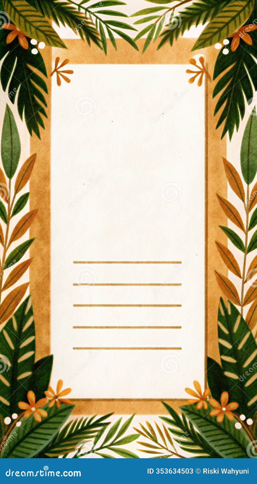 Minimalist Border Design with Paper Texture and Earth Tones Palette ...