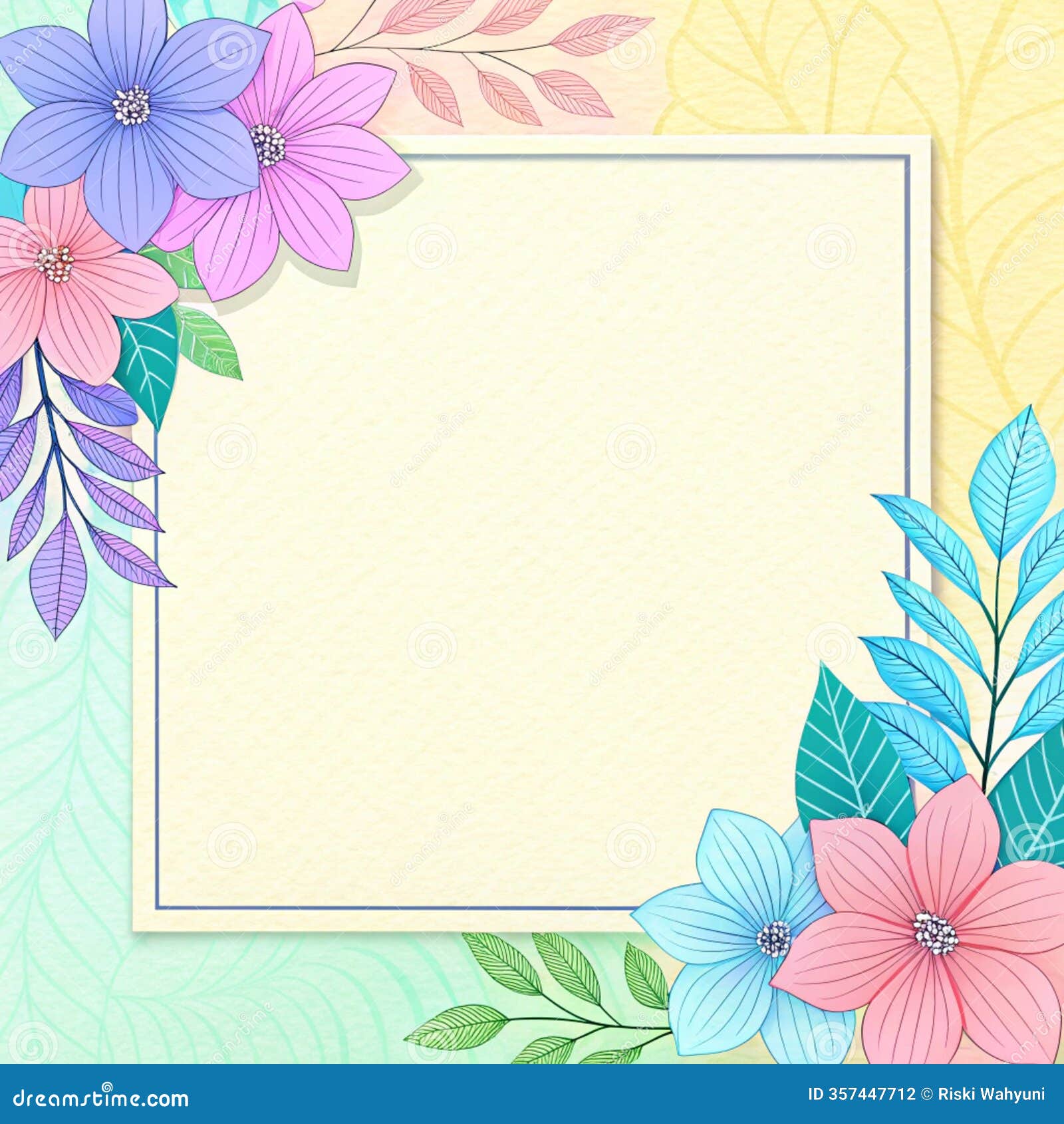Minimalist Border Design with Paper Texture and Pastel Dream Palette ...