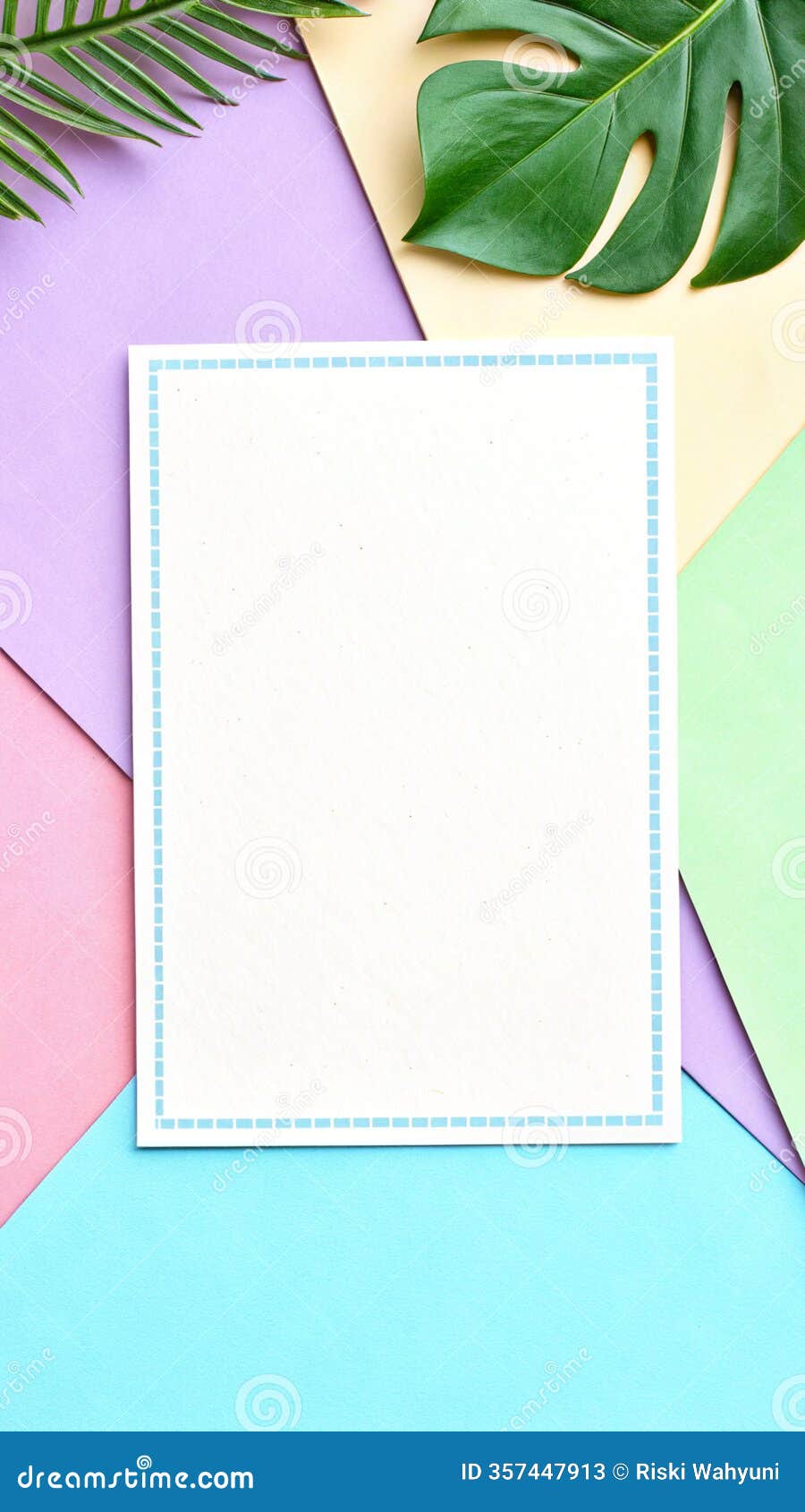 Minimalist Border Design with Paper Texture and Pastel Dream Palette ...