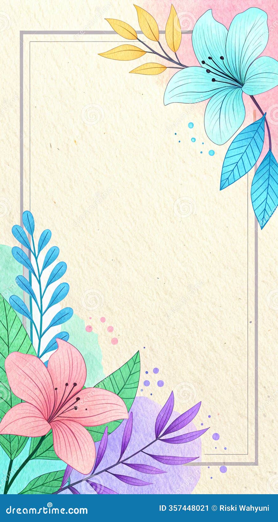 Minimalist Border Design with Paper Texture and Pastel Dream Palette ...
