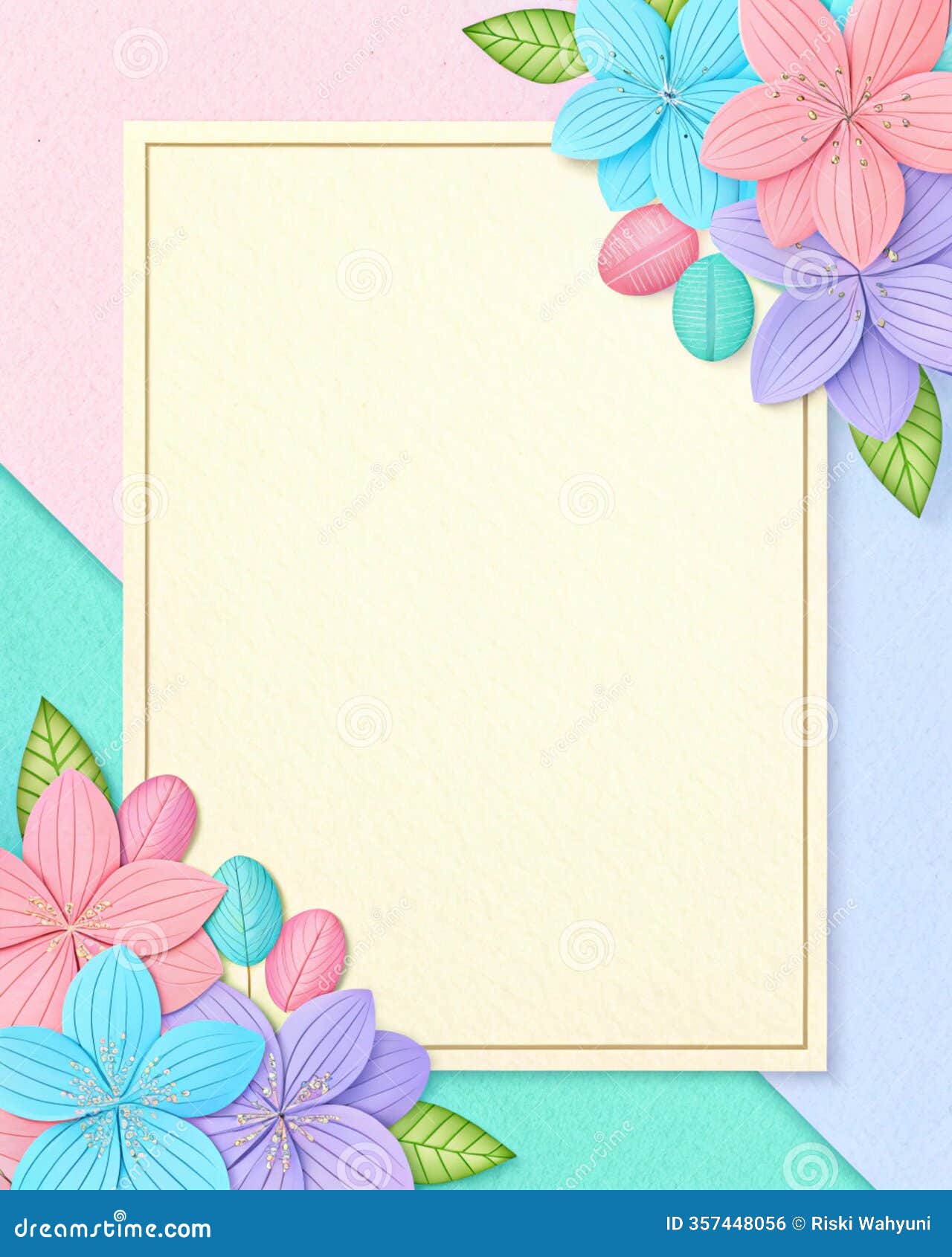 Minimalist Border Design with Paper Texture and Pastel Dream Palette ...