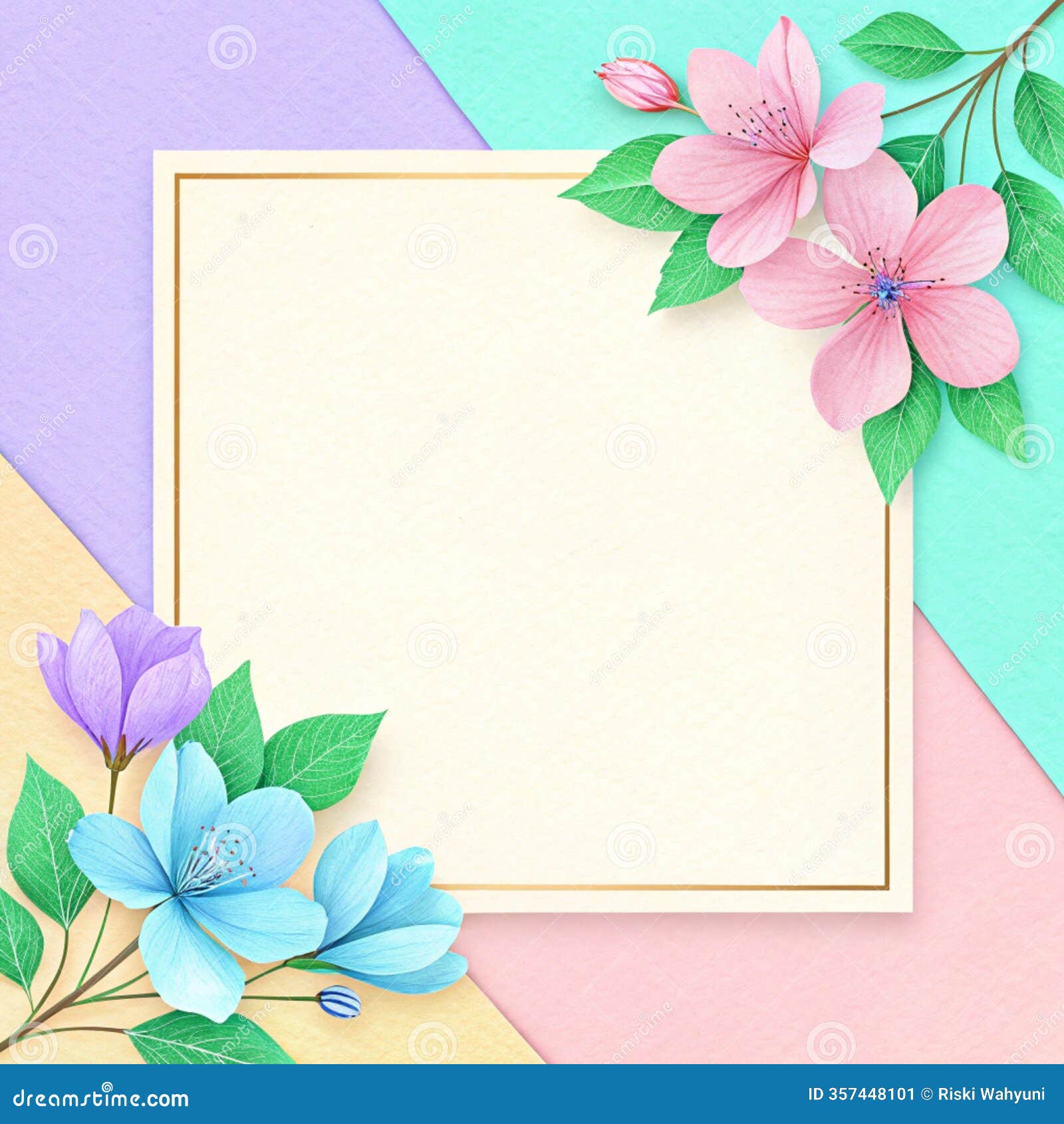 Minimalist Border Design with Paper Texture and Pastel Dream Palette ...