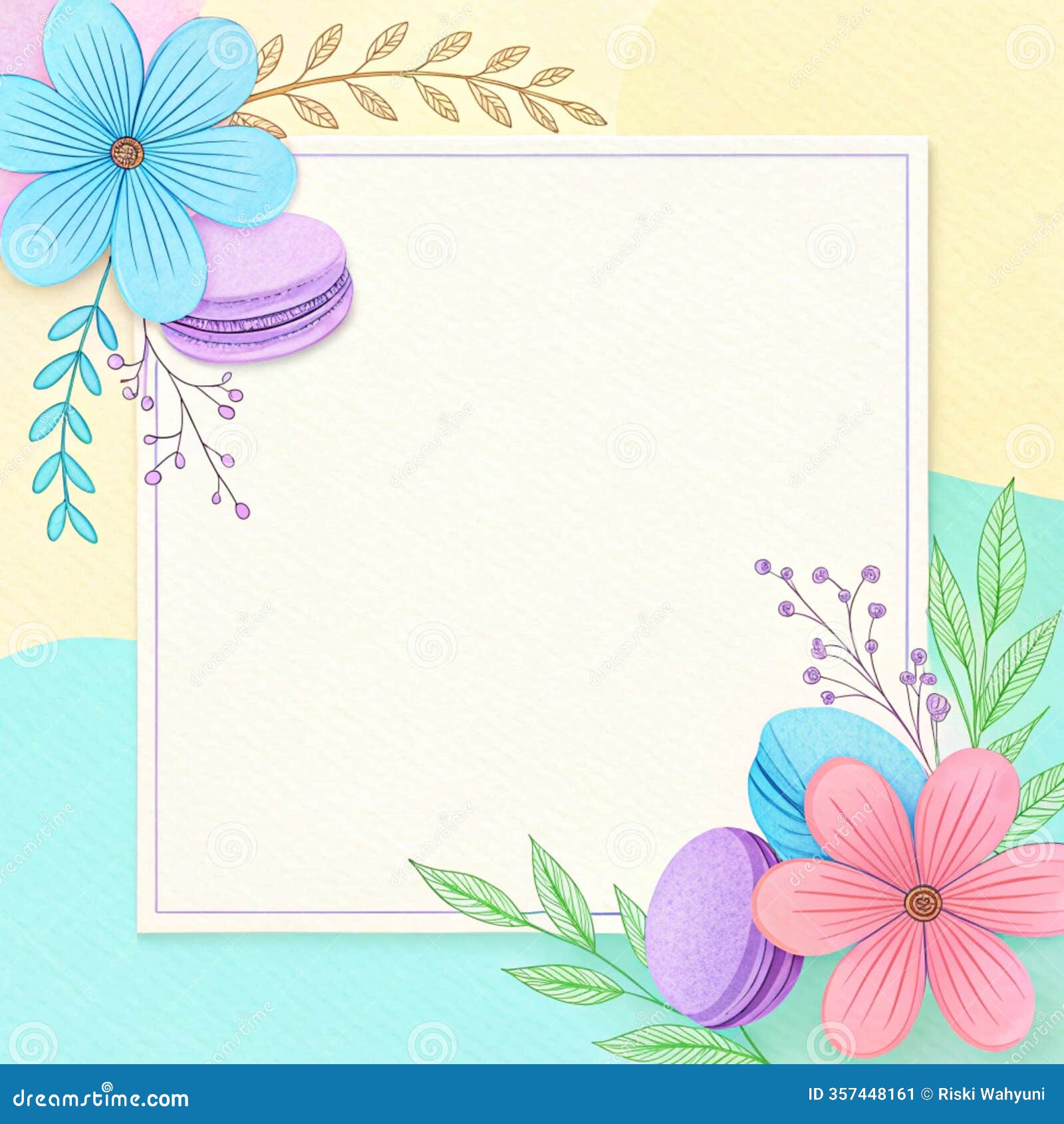 Minimalist Border Design with Paper Texture and Pastel Dream Palette ...