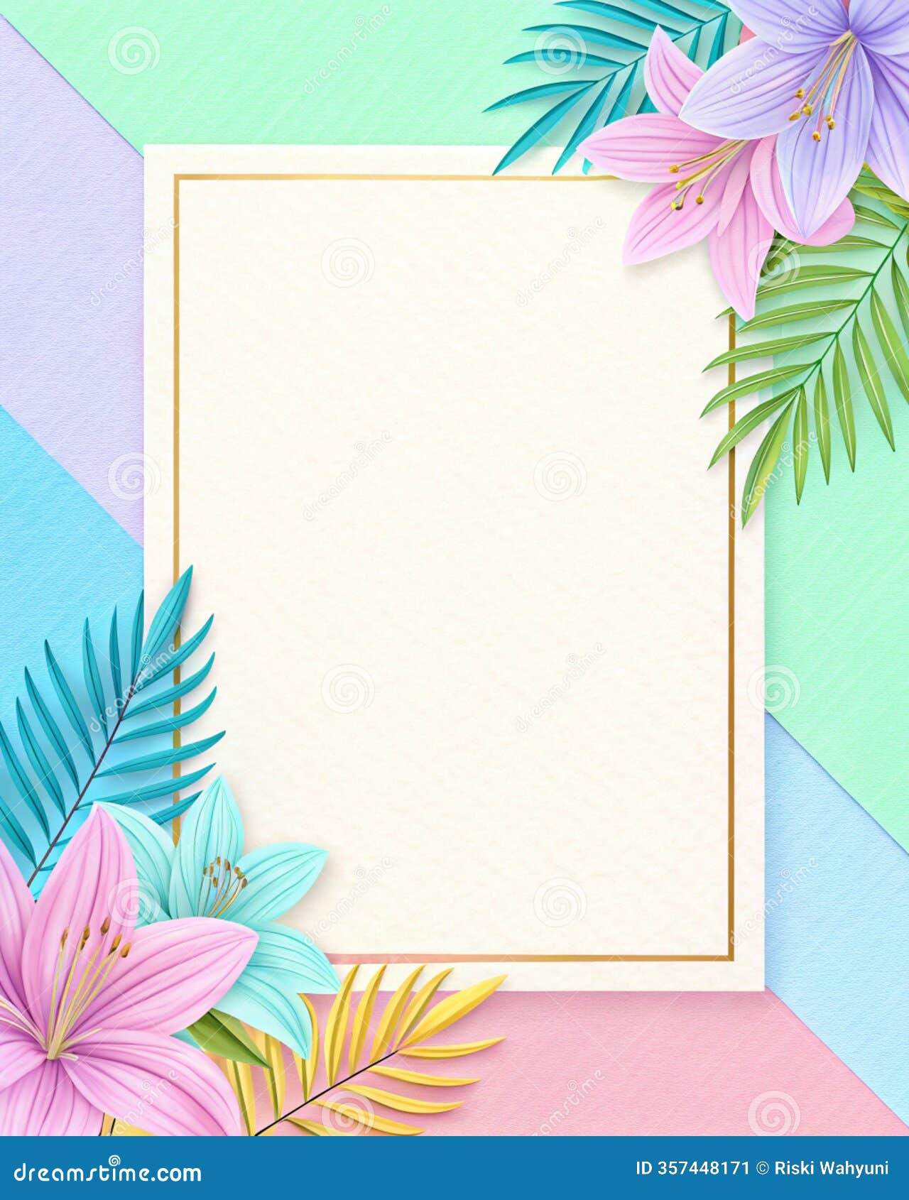 Minimalist Border Design with Paper Texture and Pastel Dream Palette ...
