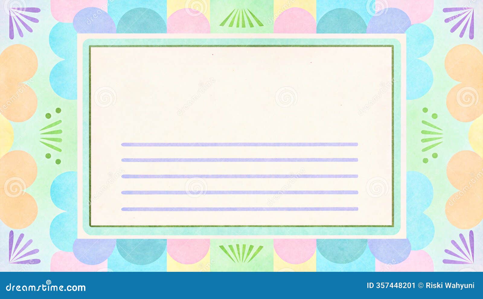 Minimalist Border Design with Paper Texture and Pastel Dream Palette ...