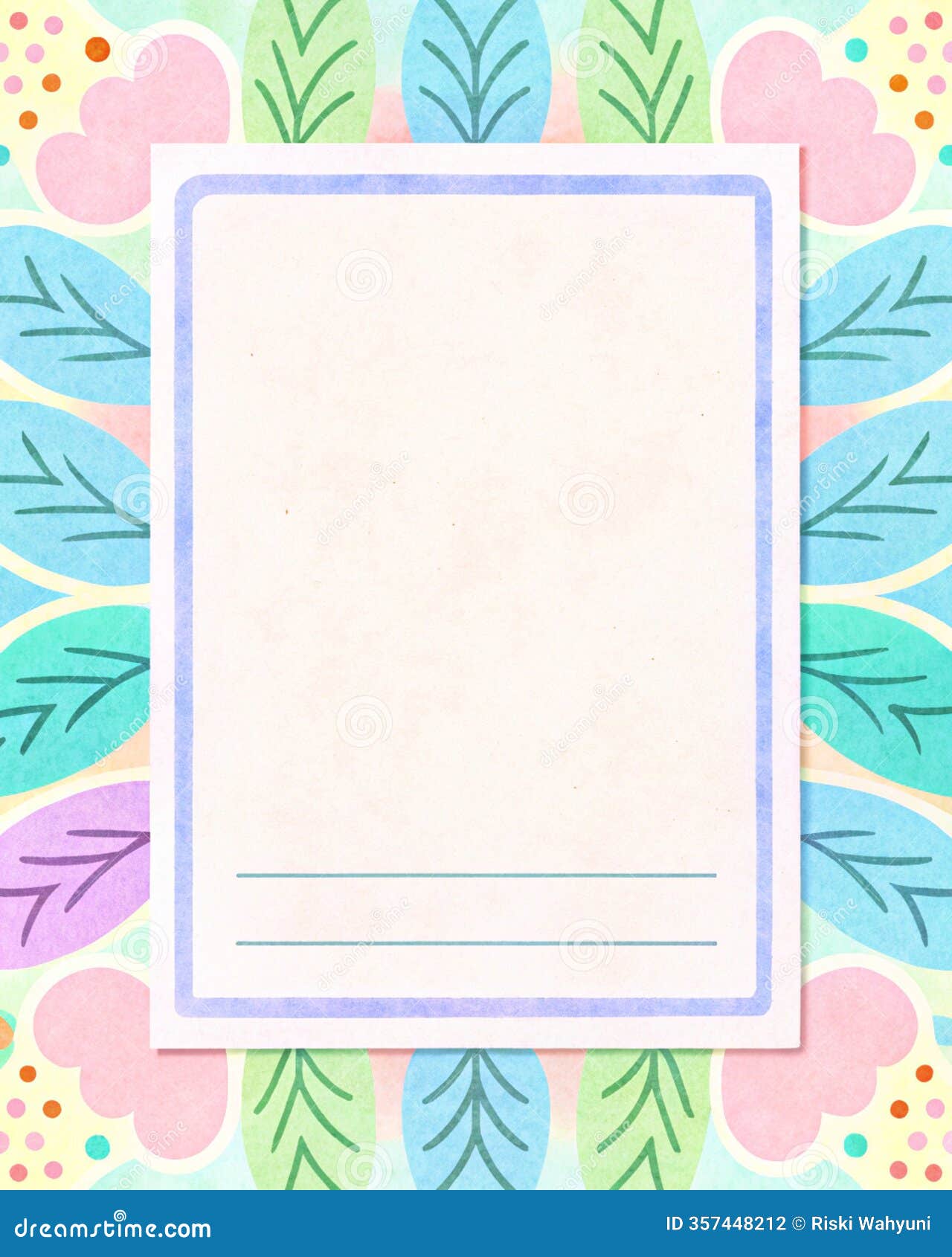 Minimalist Border Design with Paper Texture and Pastel Dream Palette ...