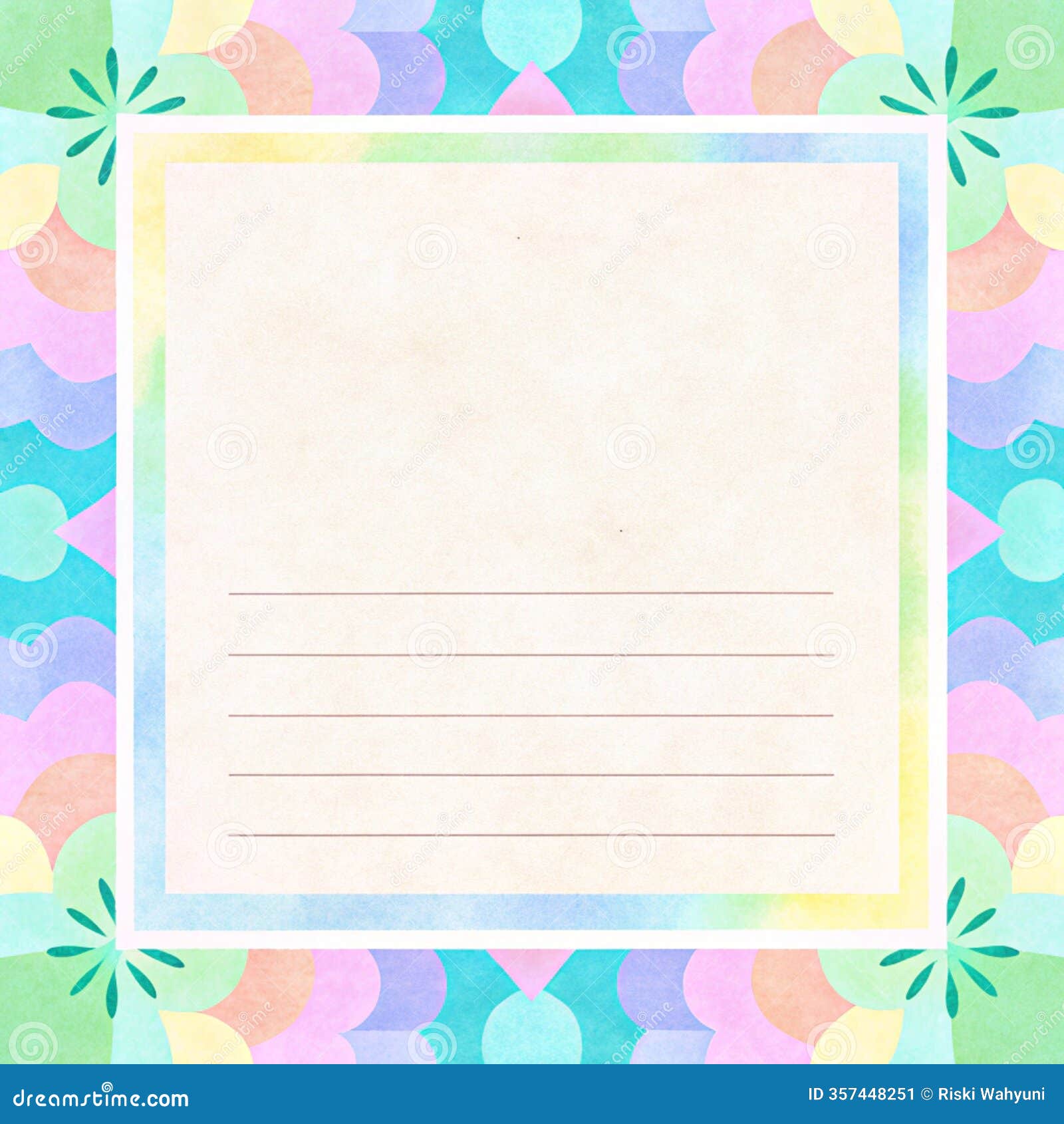 Minimalist Border Design with Paper Texture and Pastel Dream Palette ...