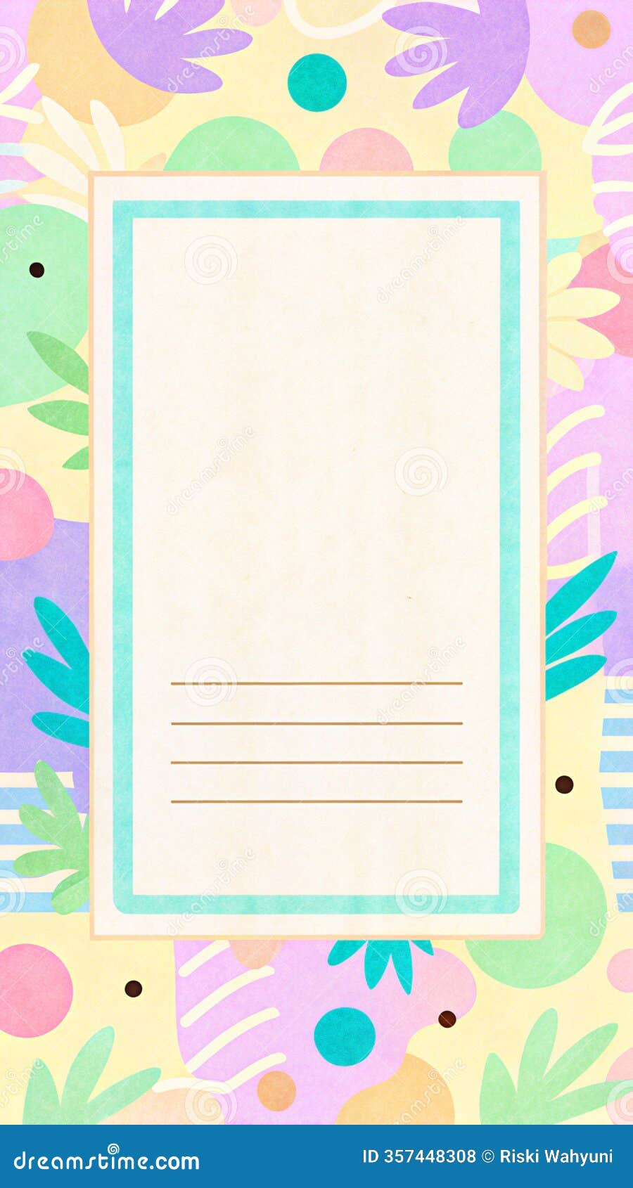Minimalist Border Design with Paper Texture and Pastel Dream Palette ...