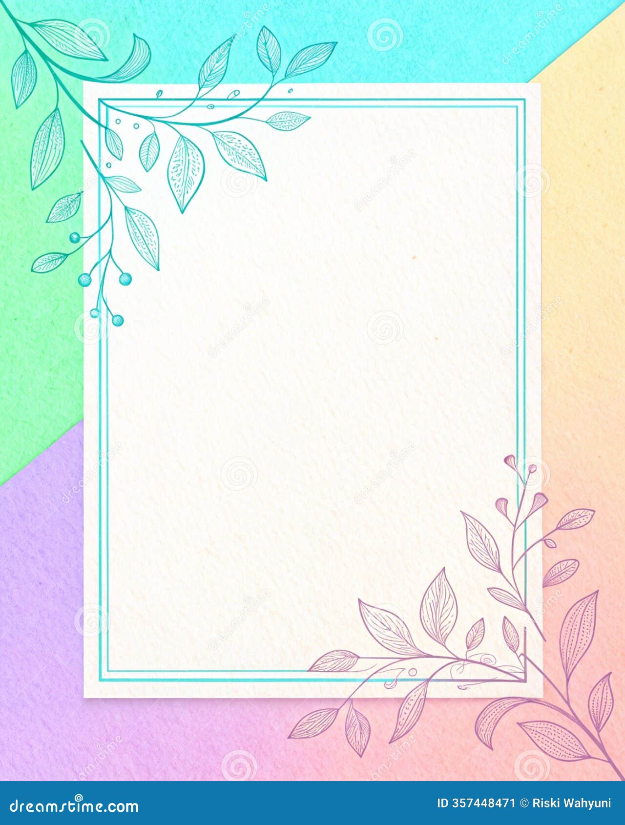 Minimalist Border Design with Paper Texture and Pastel Dream Palette ...