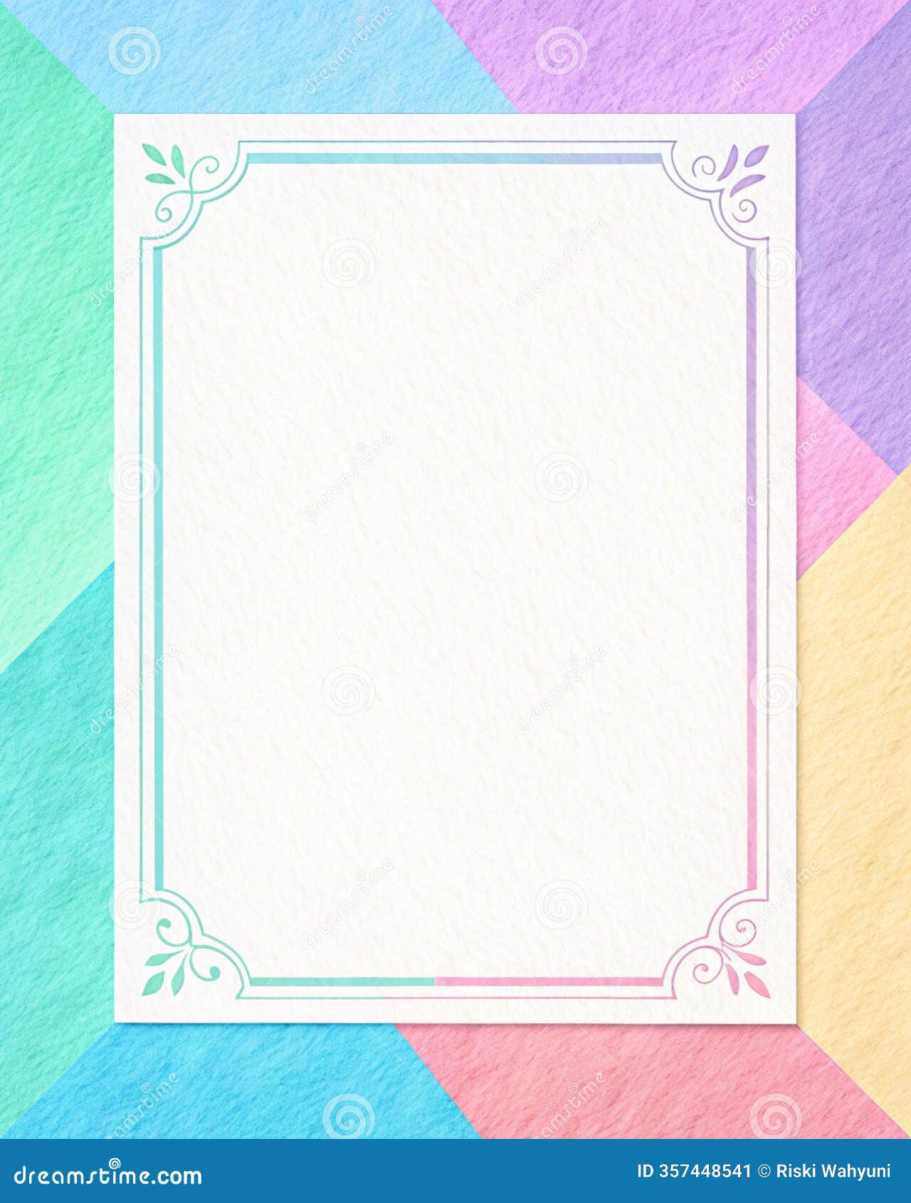 Minimalist Border Design with Paper Texture and Pastel Dream Palette ...