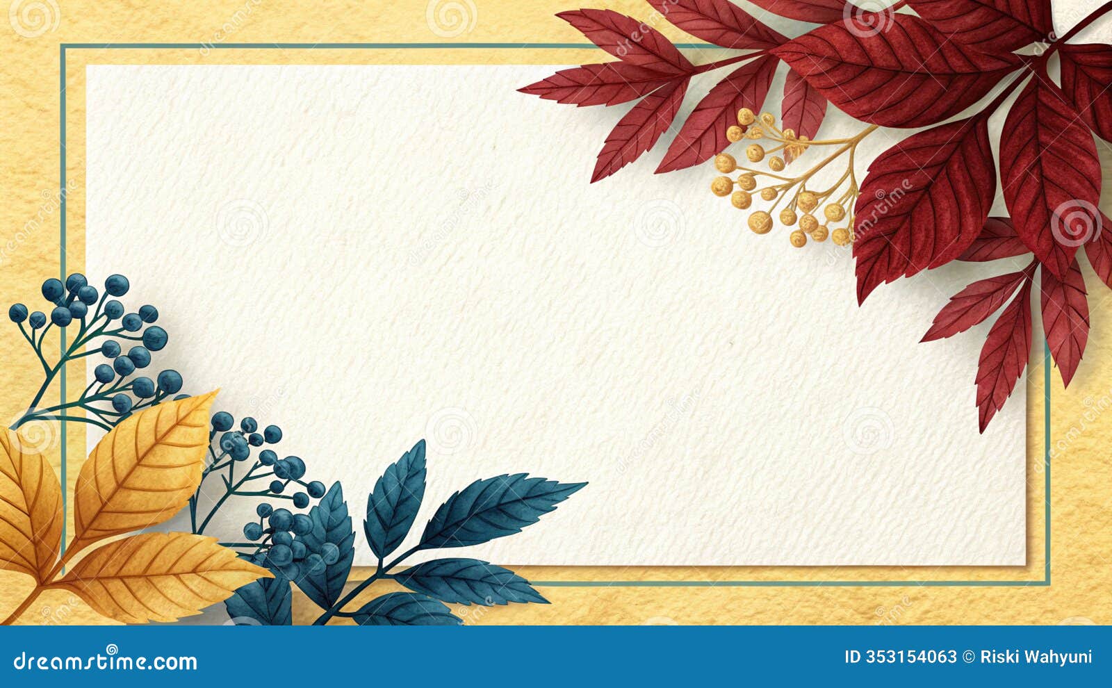 Minimalist Border Design with Paper Texture and Rustic Harvest Palette ...