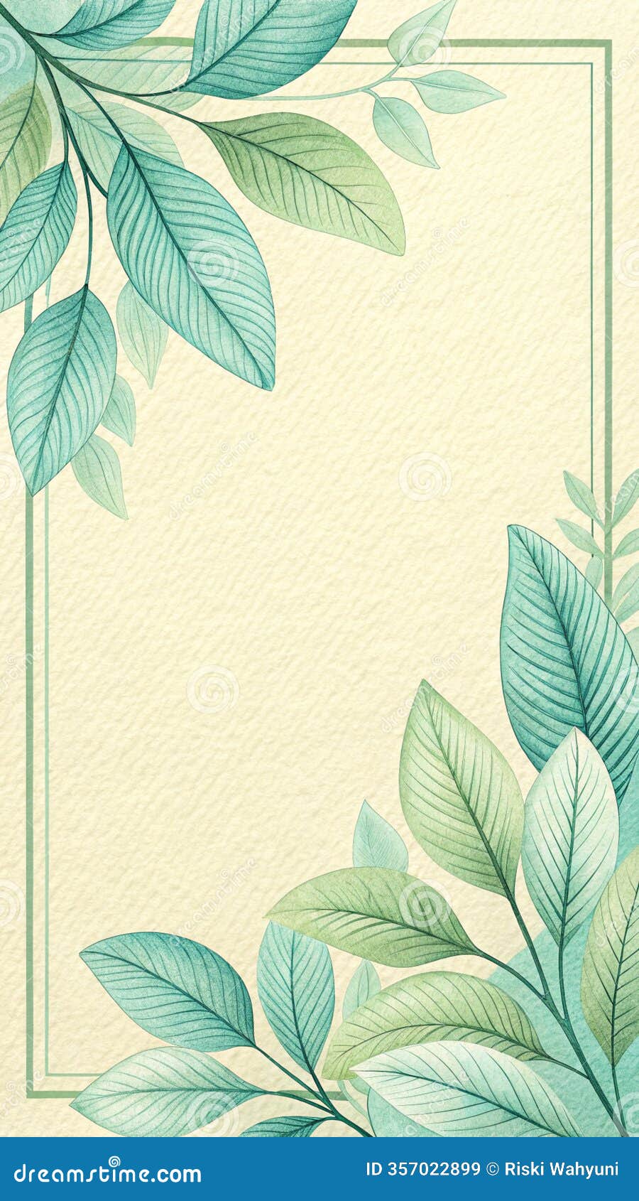 Minimalist Border Design with Paper Texture and Sage Garden Palette ...