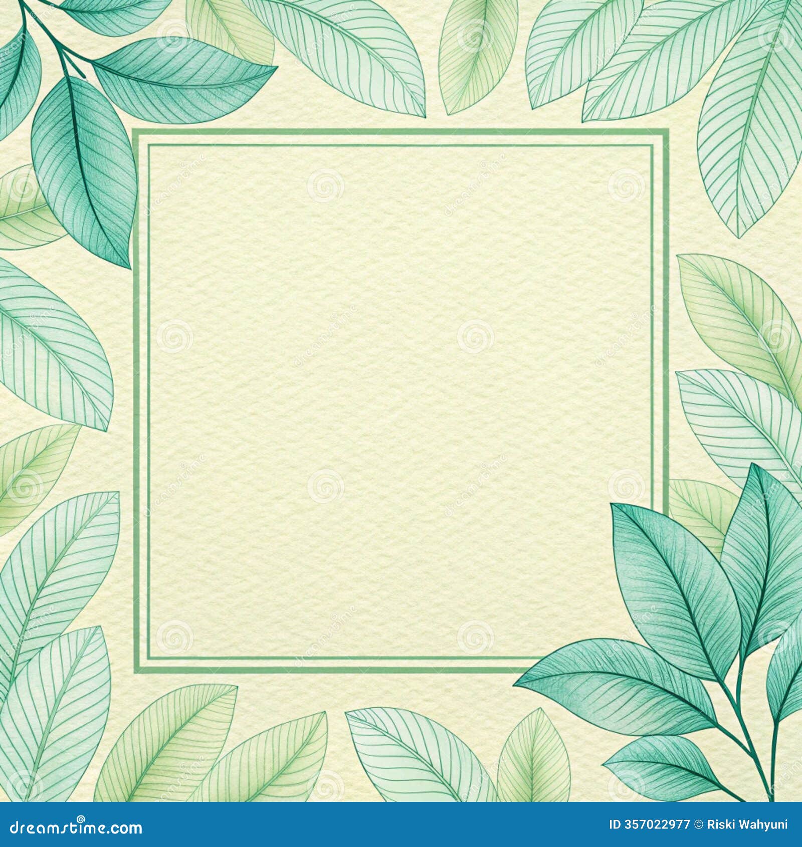 Minimalist Border Design with Paper Texture and Sage Garden Palette ...