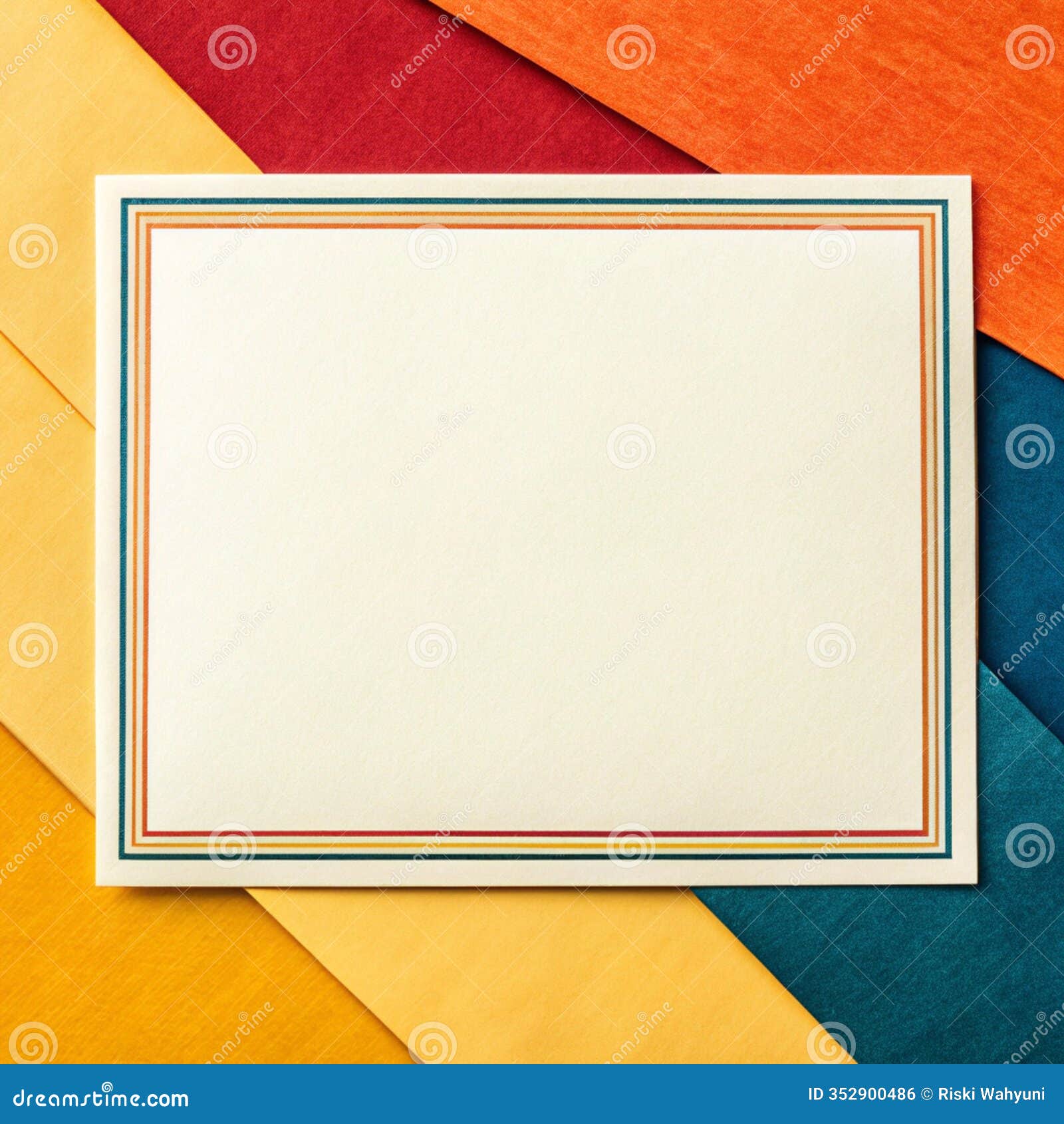 Minimalist Border Design with Paper Texture and Sunset Glow Palette ...