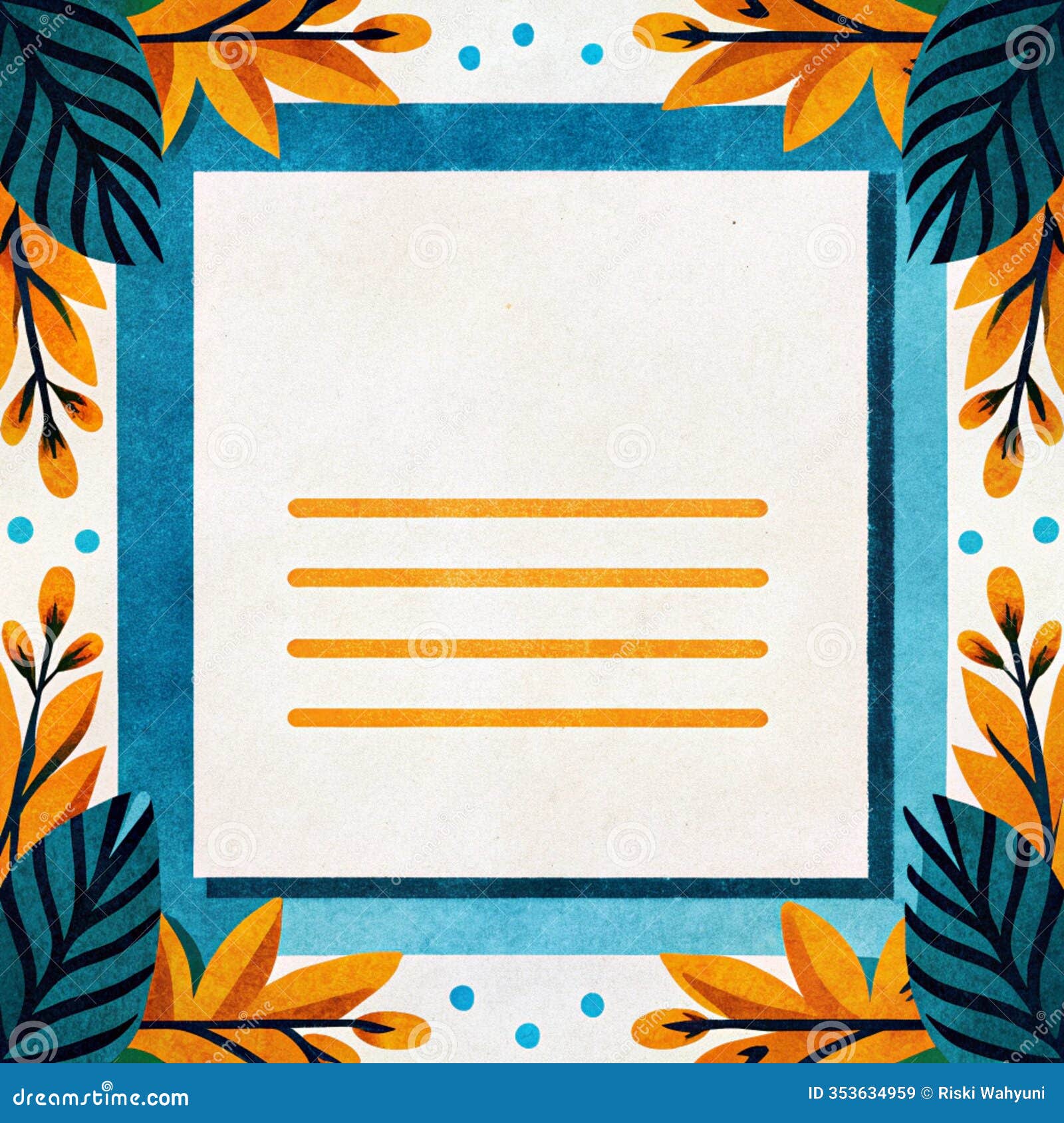 Minimalist Border Design with Paper Texture and Sunset Over the Ocean ...