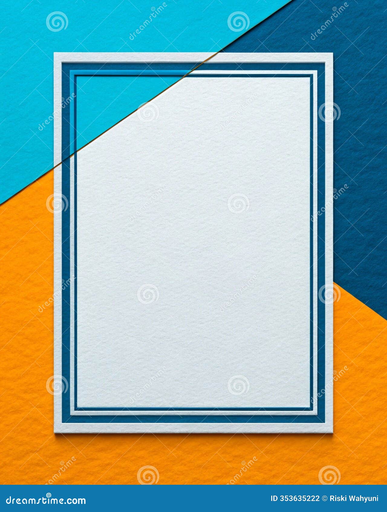 Minimalist Border Design with Paper Texture and Sunset Over the Ocean ...