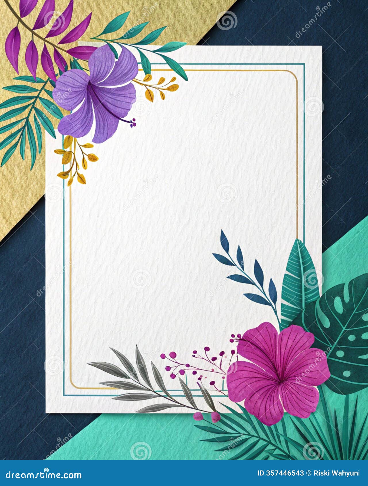 Minimalist Border Design with Paper Texture and Urban Oasis Palette ...