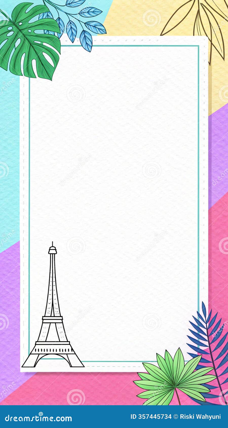 Minimalist Border Design with Paper Texture and Vibrant Play Palette ...