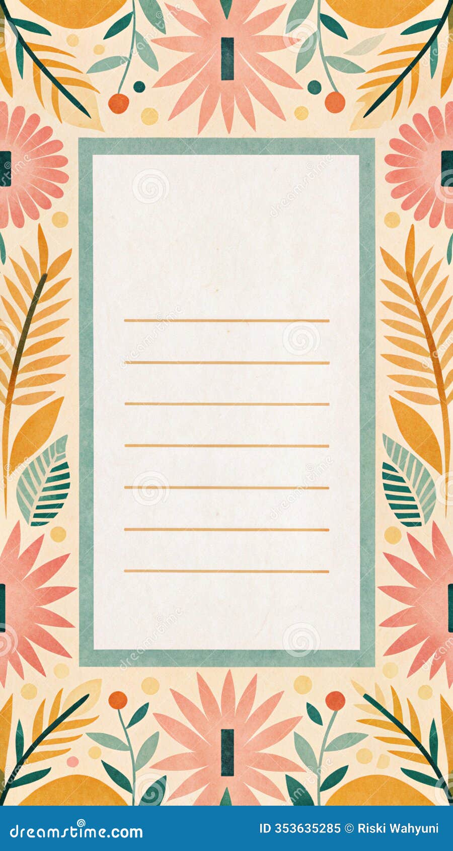 Minimalist Border Design with Paper Texture and Warm and Cozy Palette ...