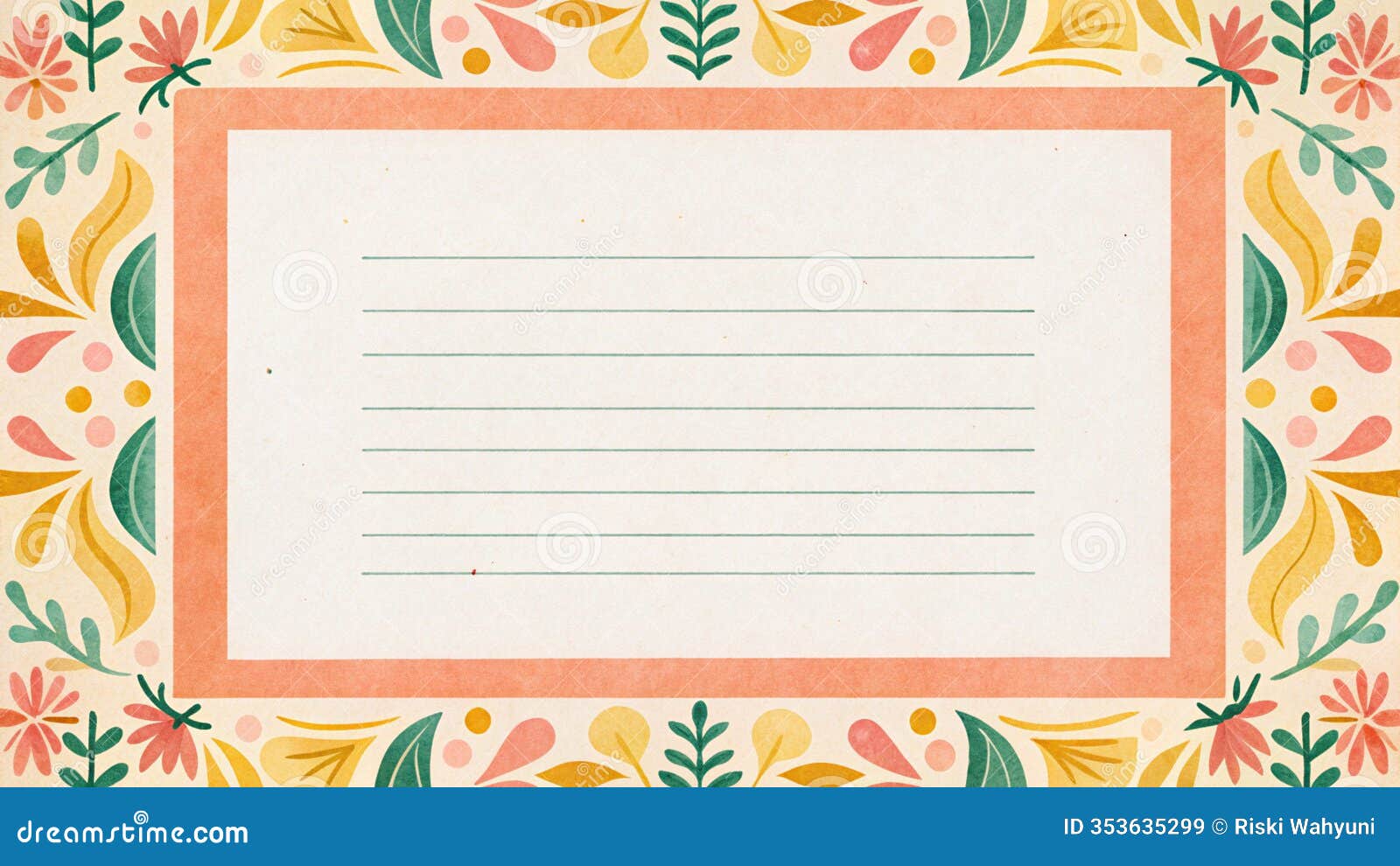 Minimalist Border Design with Paper Texture and Warm and Cozy Palette ...