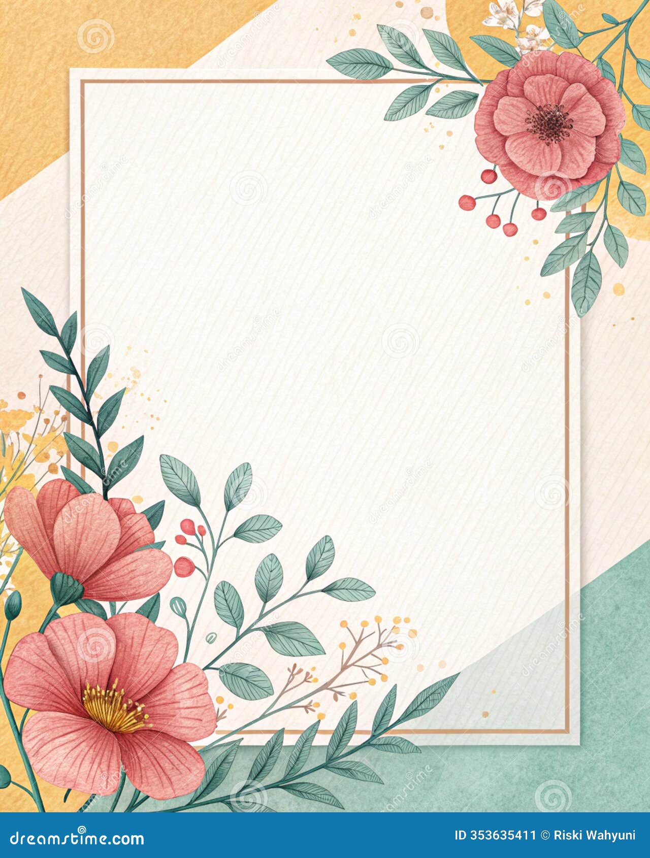 Minimalist Border Design with Paper Texture and Warm and Cozy Palette ...