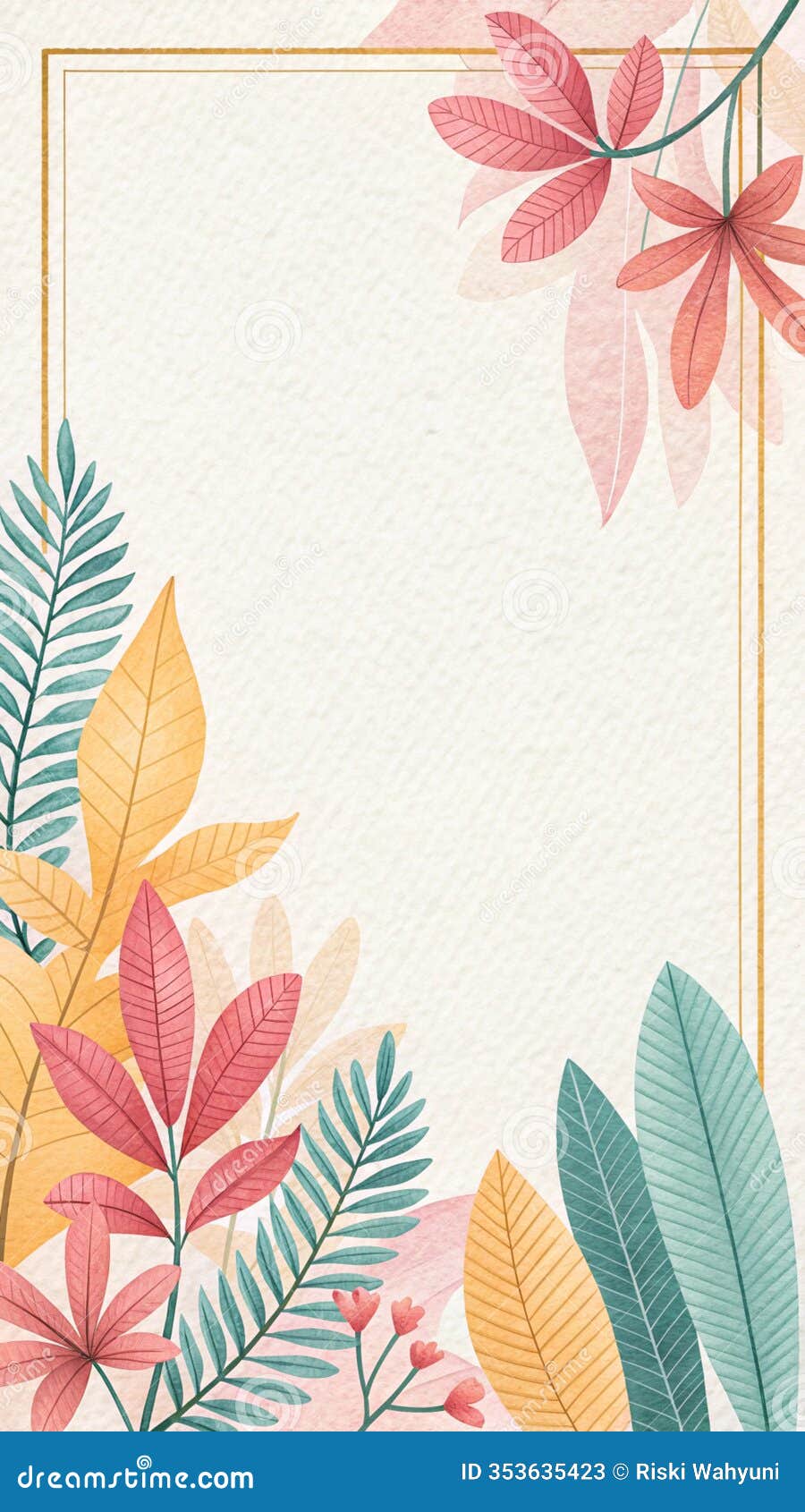 Minimalist Border Design with Paper Texture and Warm and Cozy Palette ...