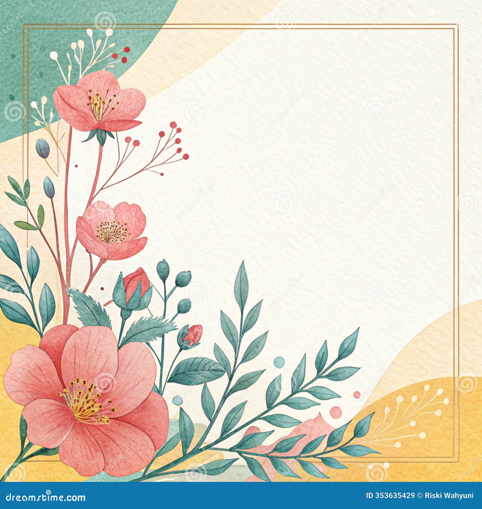 Minimalist Border Design with Paper Texture and Warm and Cozy Palette ...