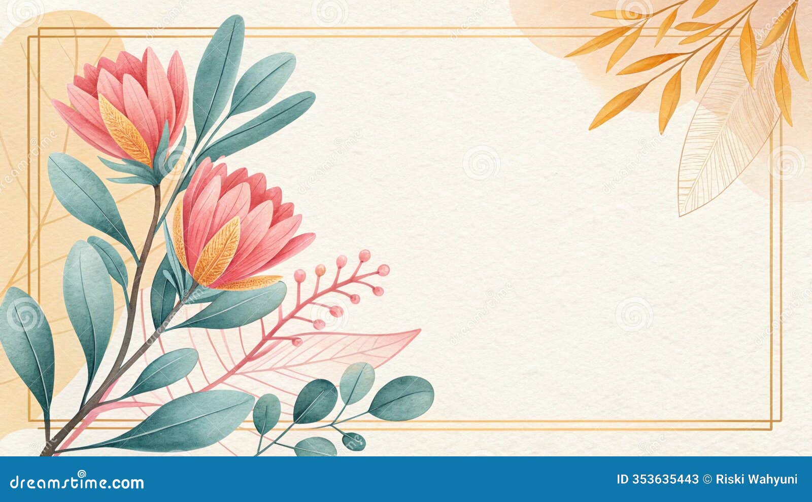 Minimalist Border Design with Paper Texture and Warm and Cozy Palette ...