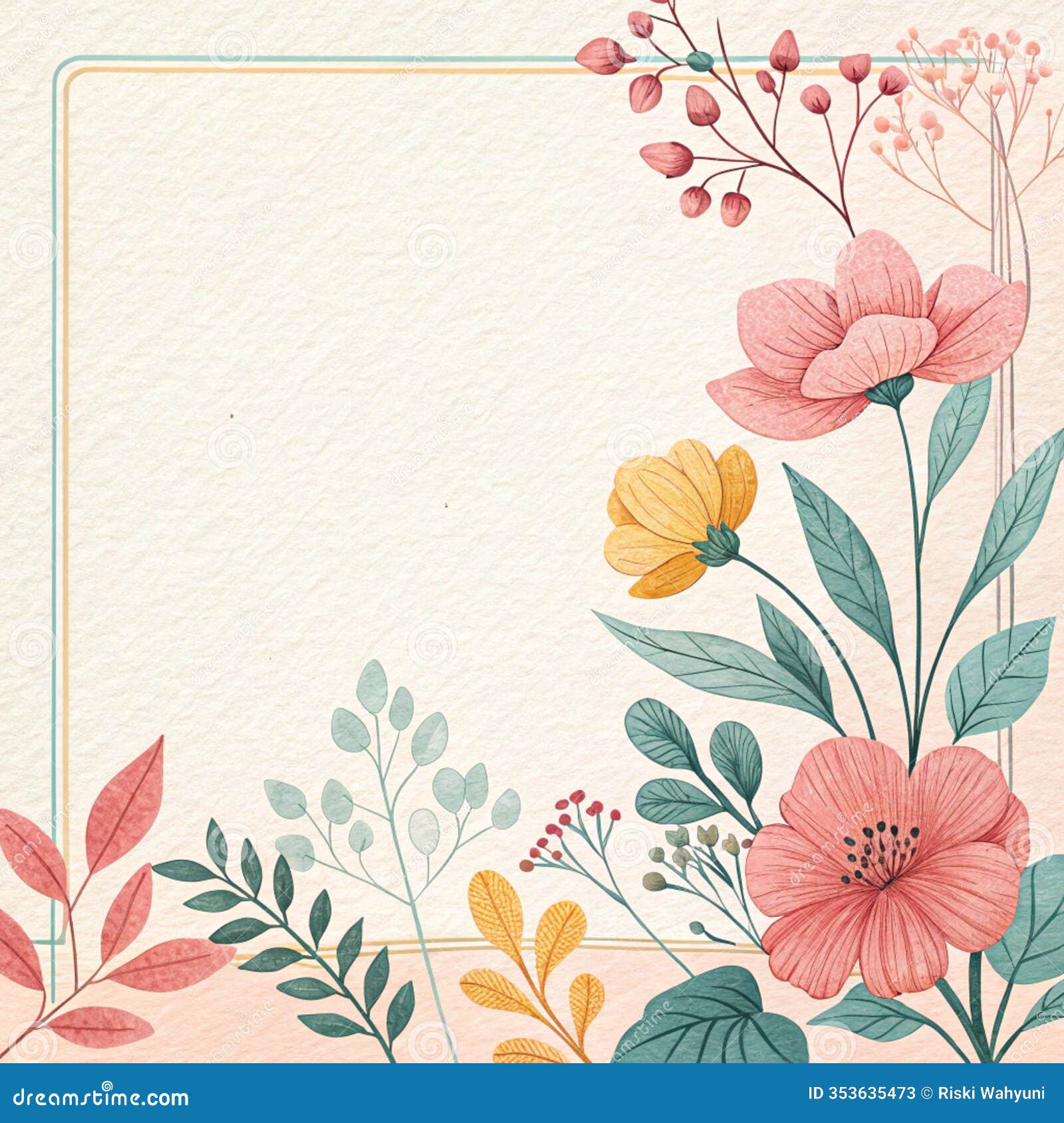 Minimalist Border Design with Paper Texture and Warm and Cozy Palette ...