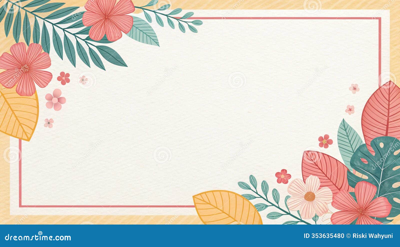 Minimalist Border Design with Paper Texture and Warm and Cozy Palette ...