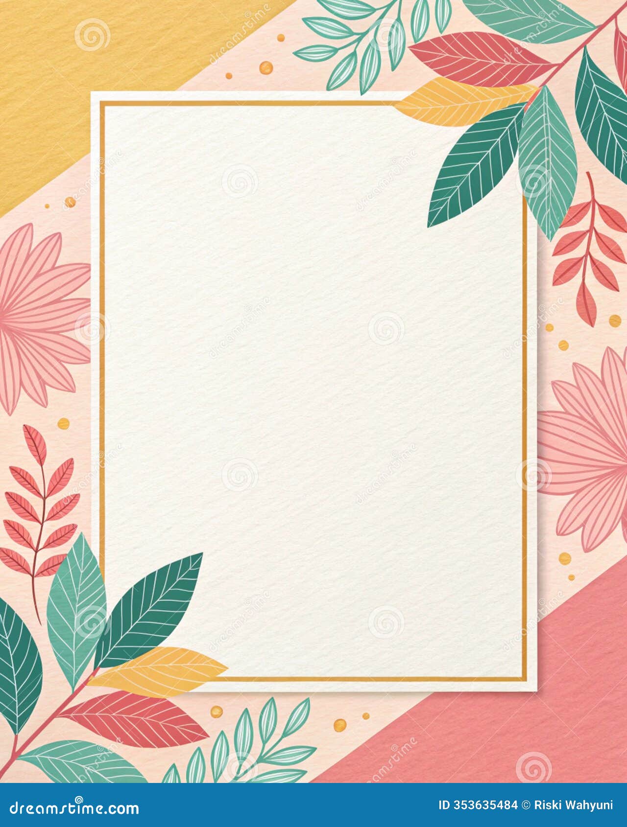 Minimalist Border Design with Paper Texture and Warm and Cozy Palette ...