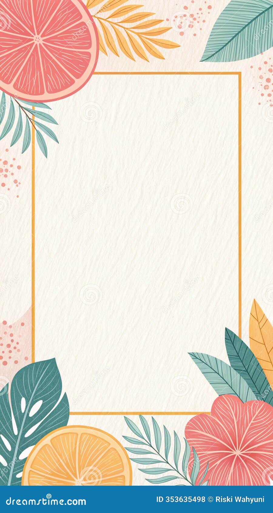Minimalist Border Design with Paper Texture and Warm and Cozy Palette ...