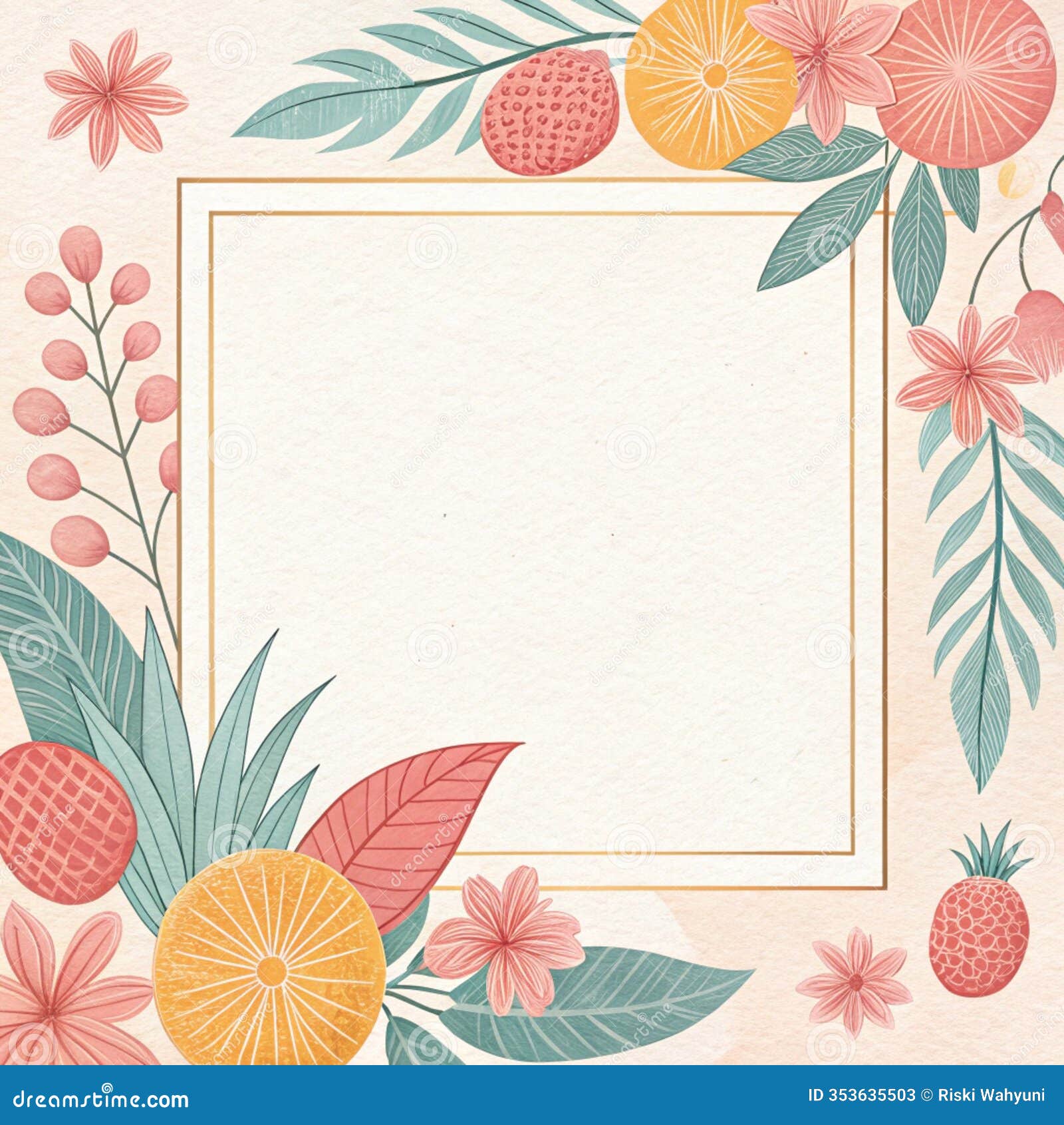 Minimalist Border Design with Paper Texture and Warm and Cozy Palette ...