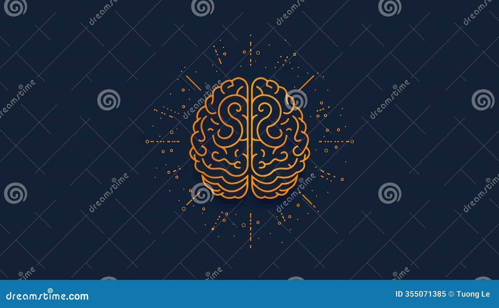 Minimalist Brain Logo Design in Vector Illustration Stock Illustration ...