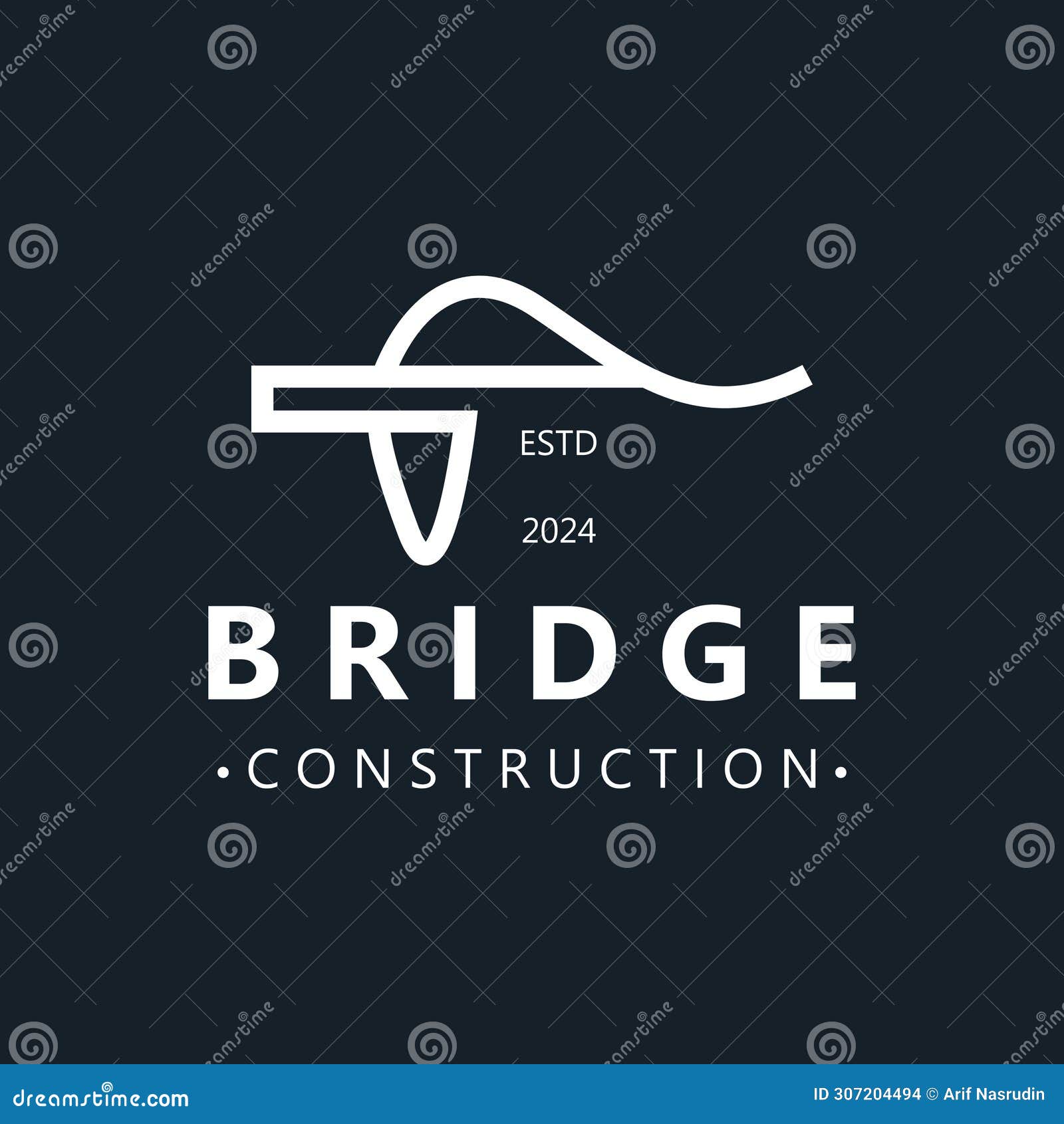 Minimalist Bridge Logo Suitable for Building and Construction Workers ...