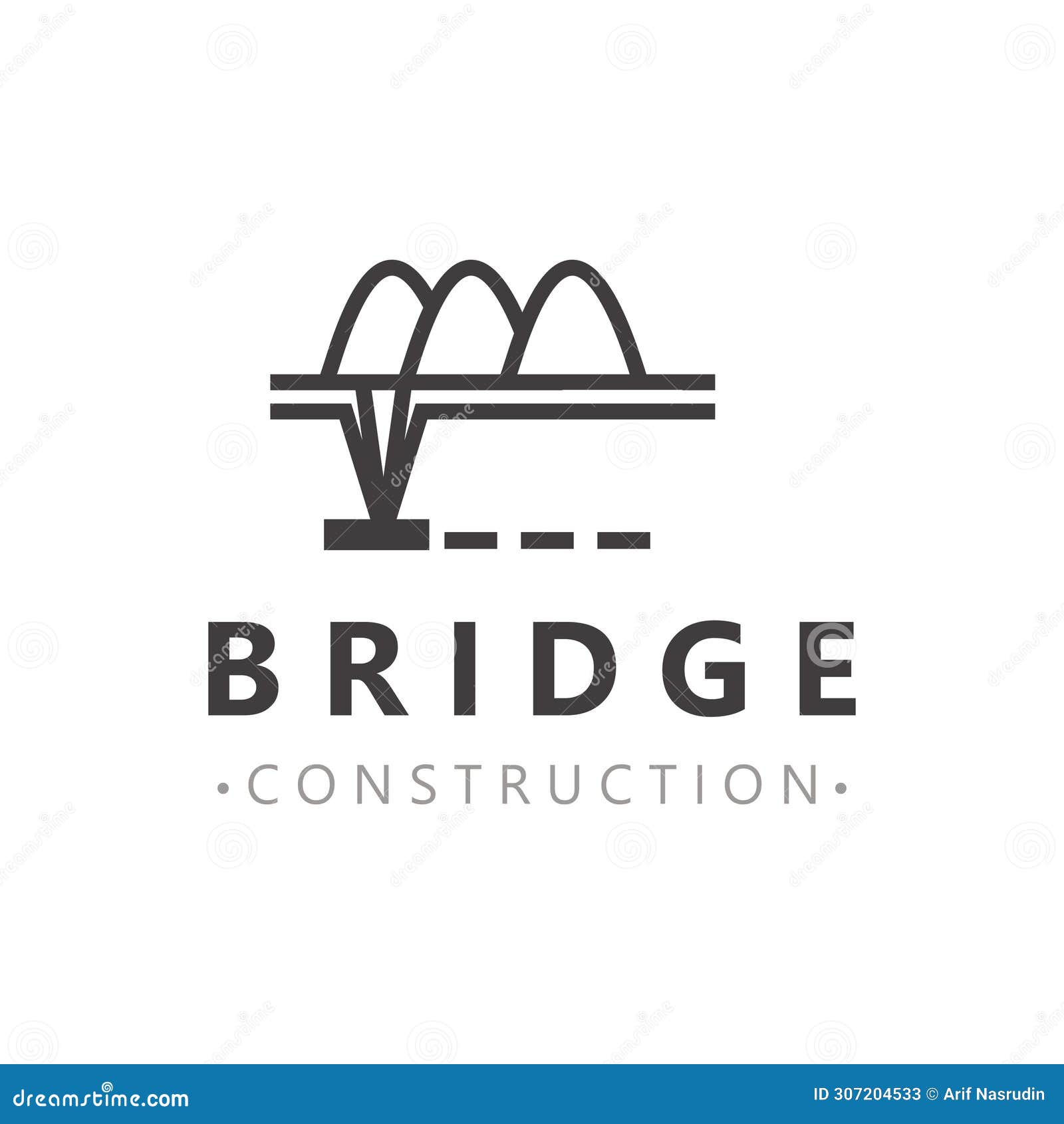 Minimalist Bridge Logo Suitable for Building and Construction Workers ...