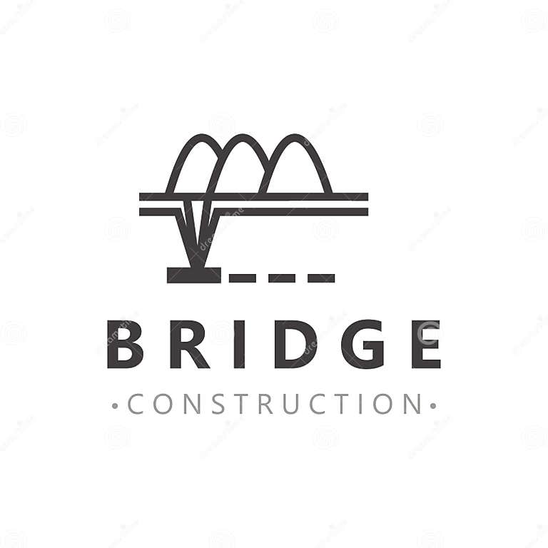 Minimalist Bridge Logo Suitable for Building and Construction Workers ...