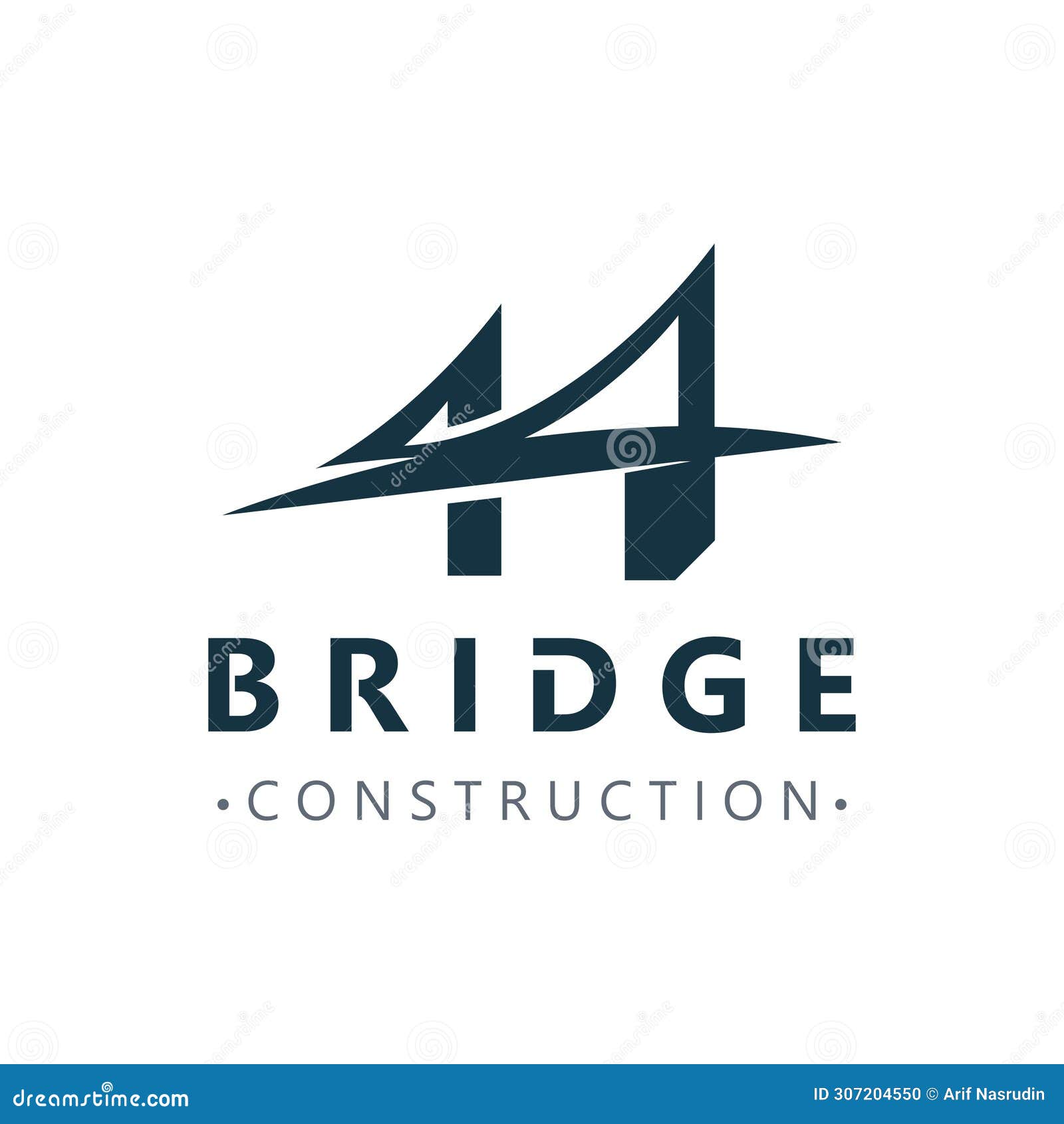Minimalist Bridge Logo Suitable for Building and Construction Workers ...