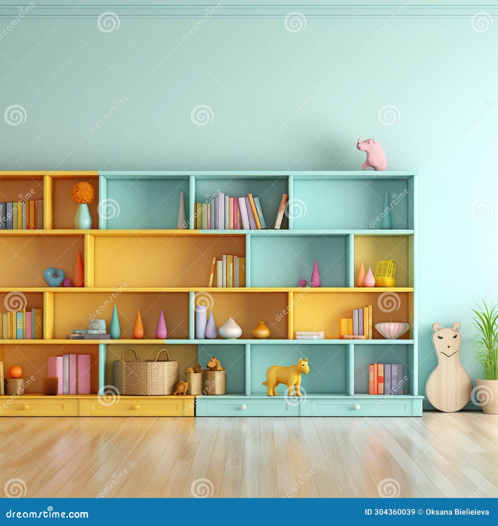 Minimalist Bright Interior Design of Childrens Room with Playful and ...