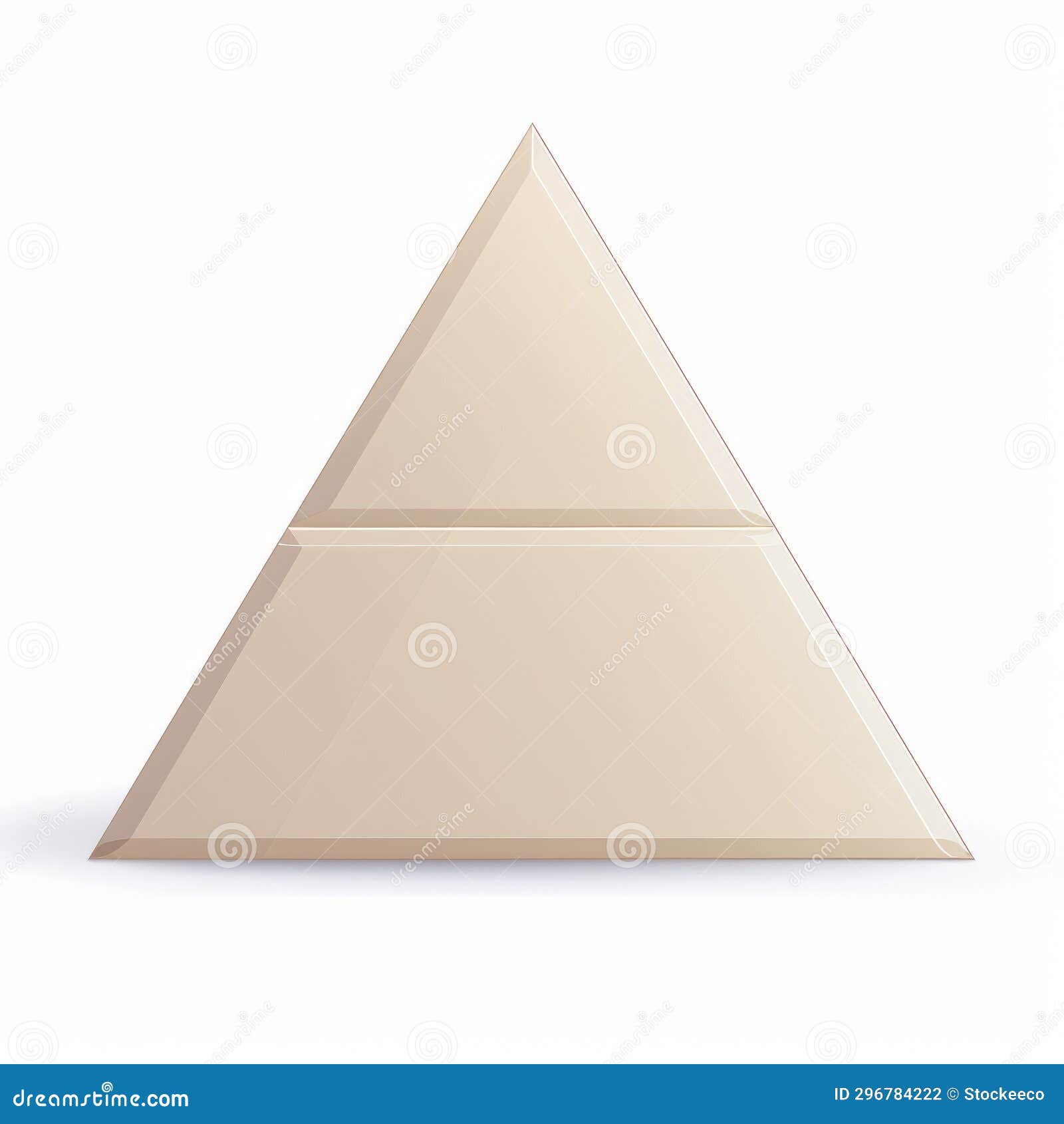 Minimalist Bronze Pyramid on White Background Stock Illustration ...