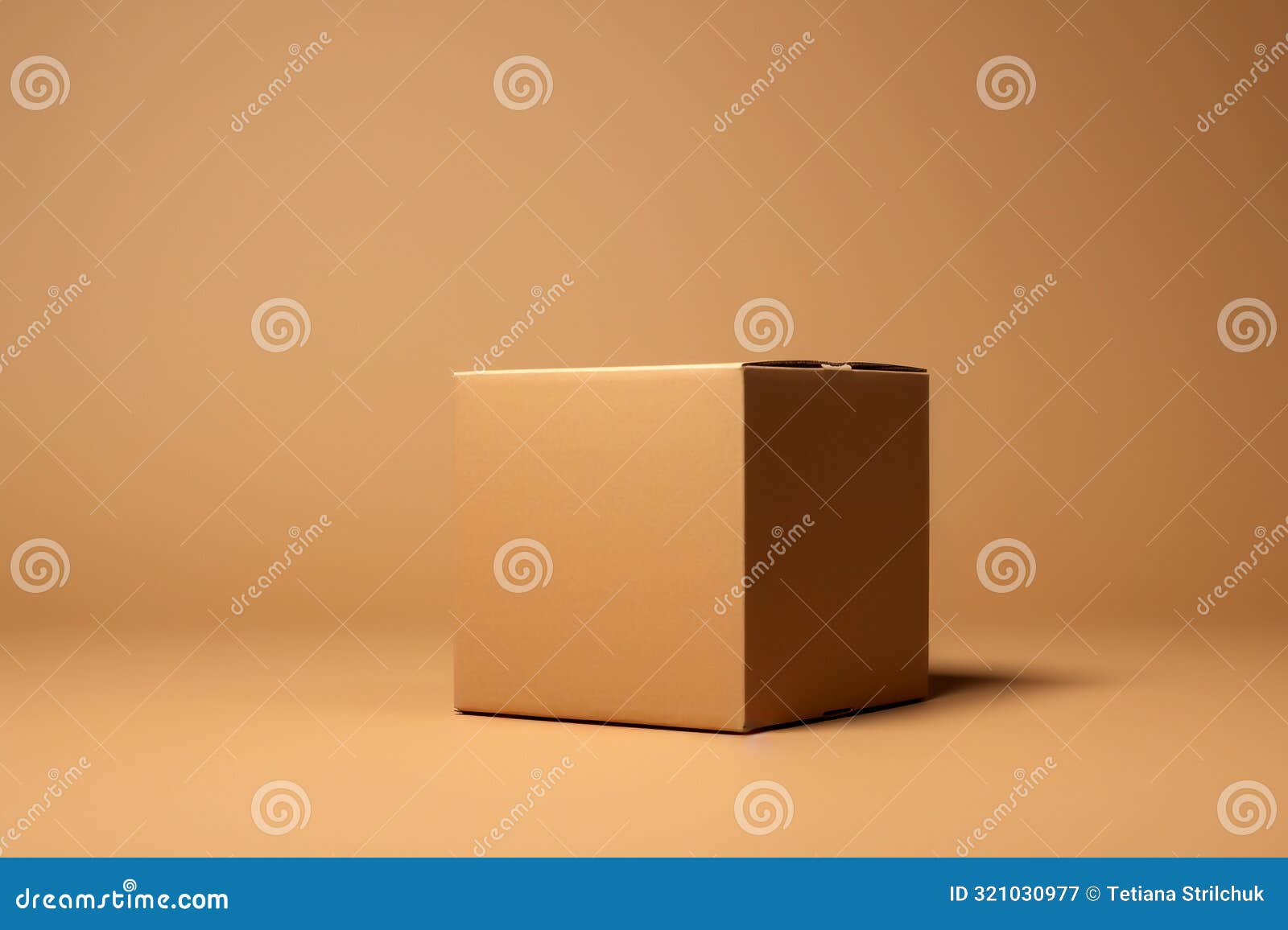 Minimalist Brown Cardboard Box Mockup, Suitable for Packaging Design ...