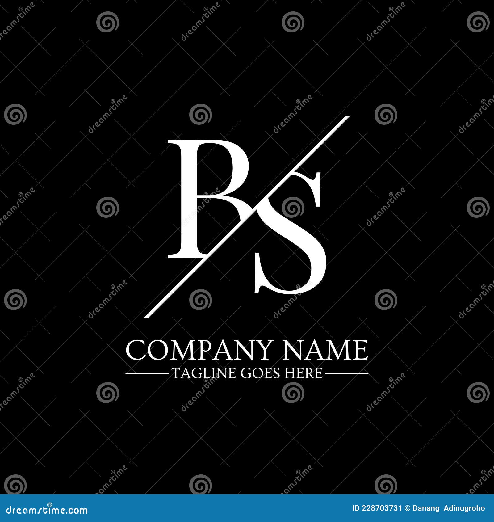 Minimalist BS Logo Design Vector, B and S Letter Simple Vector ...