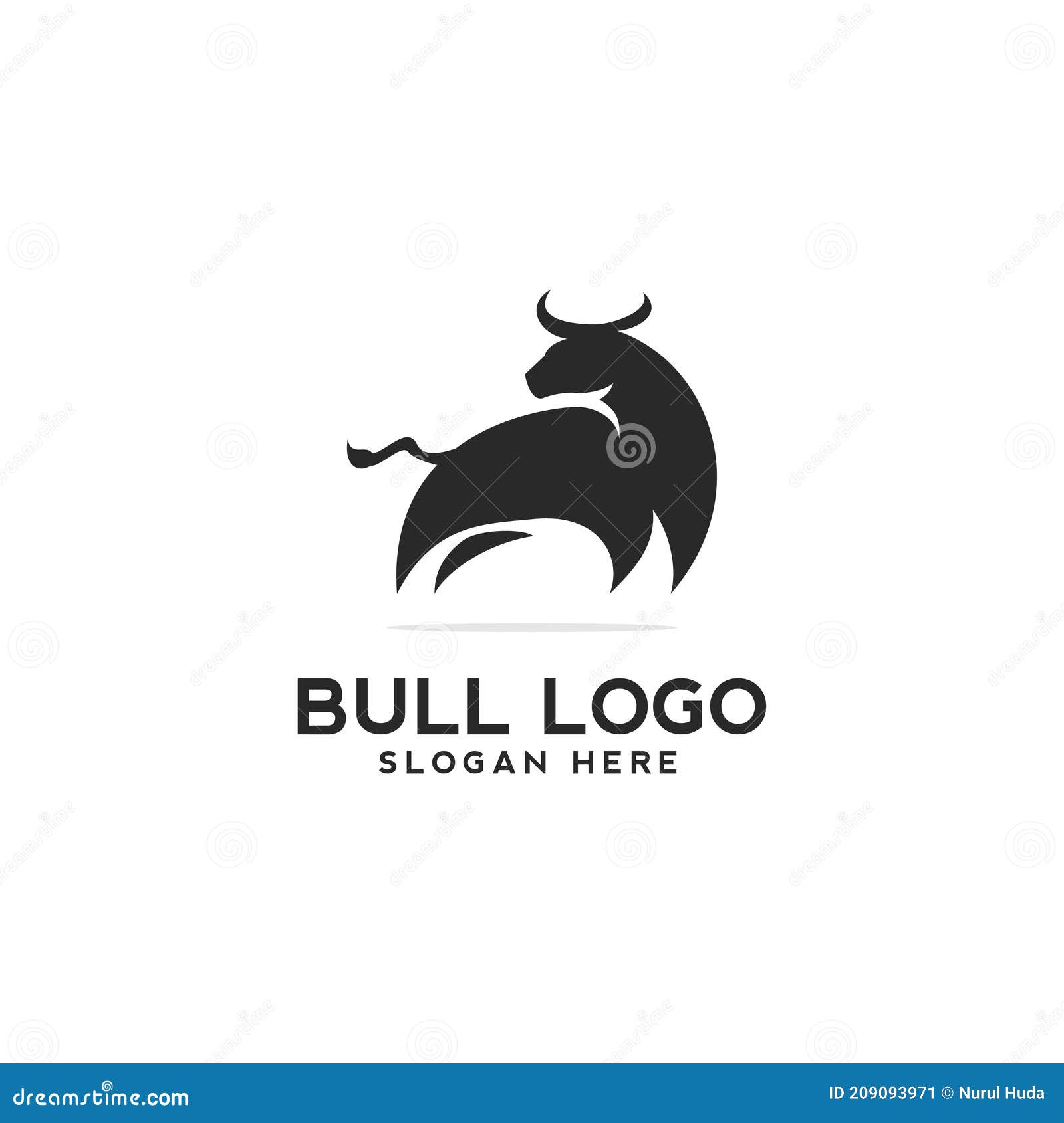Minimalist Bull Logo Design Illustration Simple Modern Vector Template ...