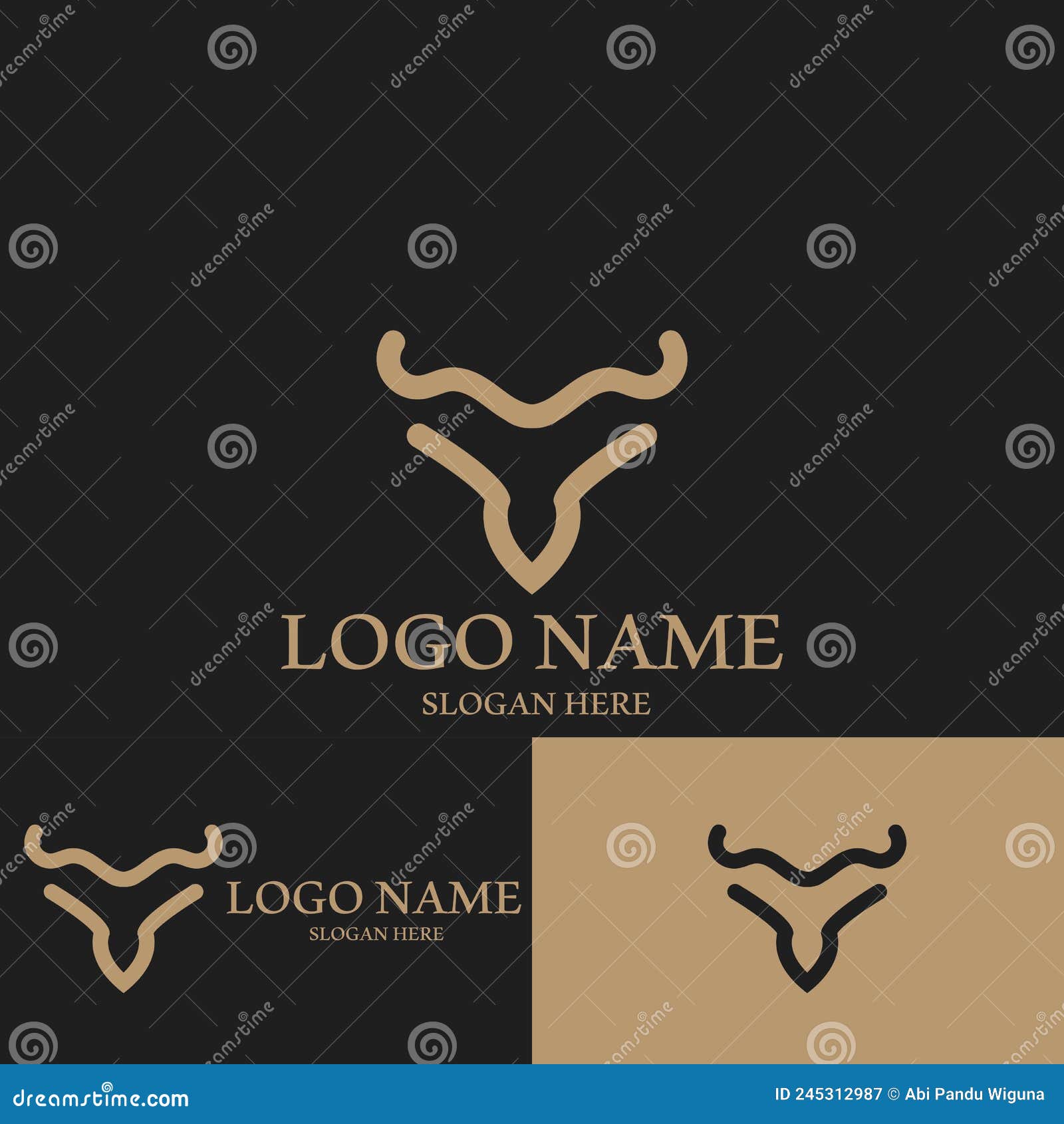 Minimalist Bull Logo Icon Vector Illustration Template Design Stock ...